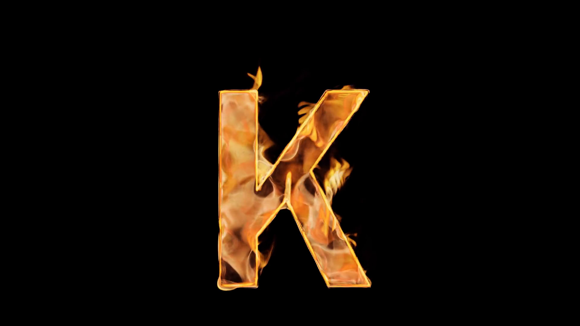 Burning Letter K Fire Alphabet Symbol On Stock Motion Graphics SBV ...
