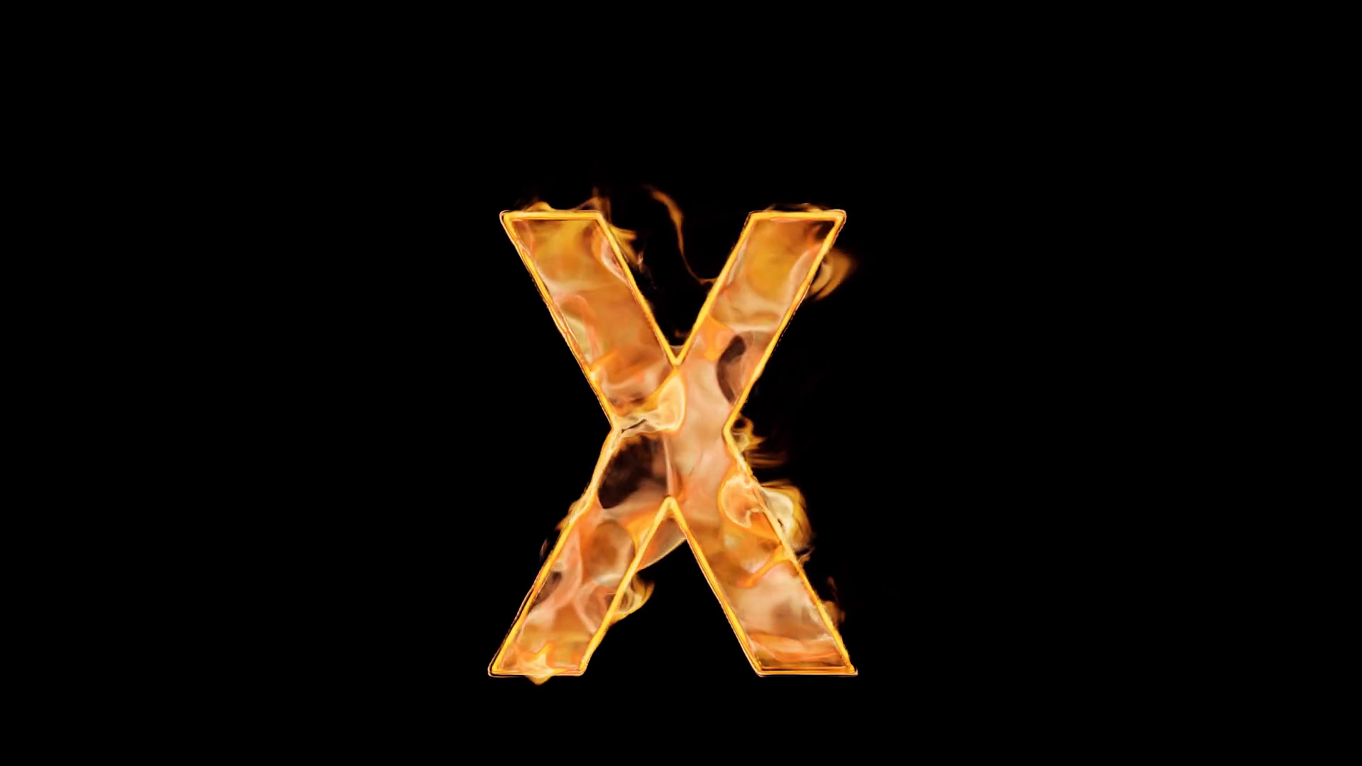 Burning Letter X Fire Alphabet Symbol On Stock Motion Graphics SBV ...