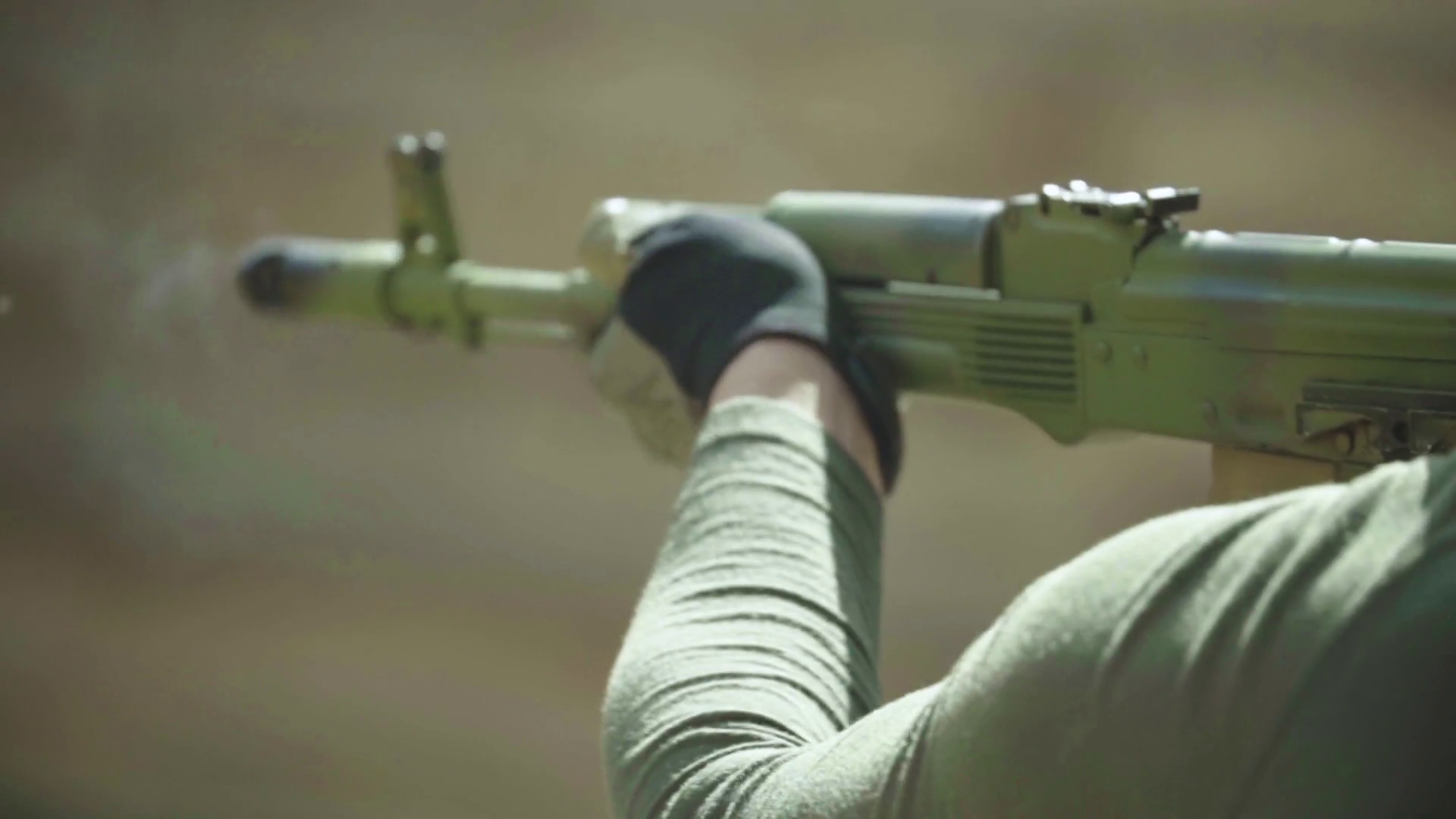 Rifle Shooting Close-up Slow Motion Stock Footage SBV-346840358 ...