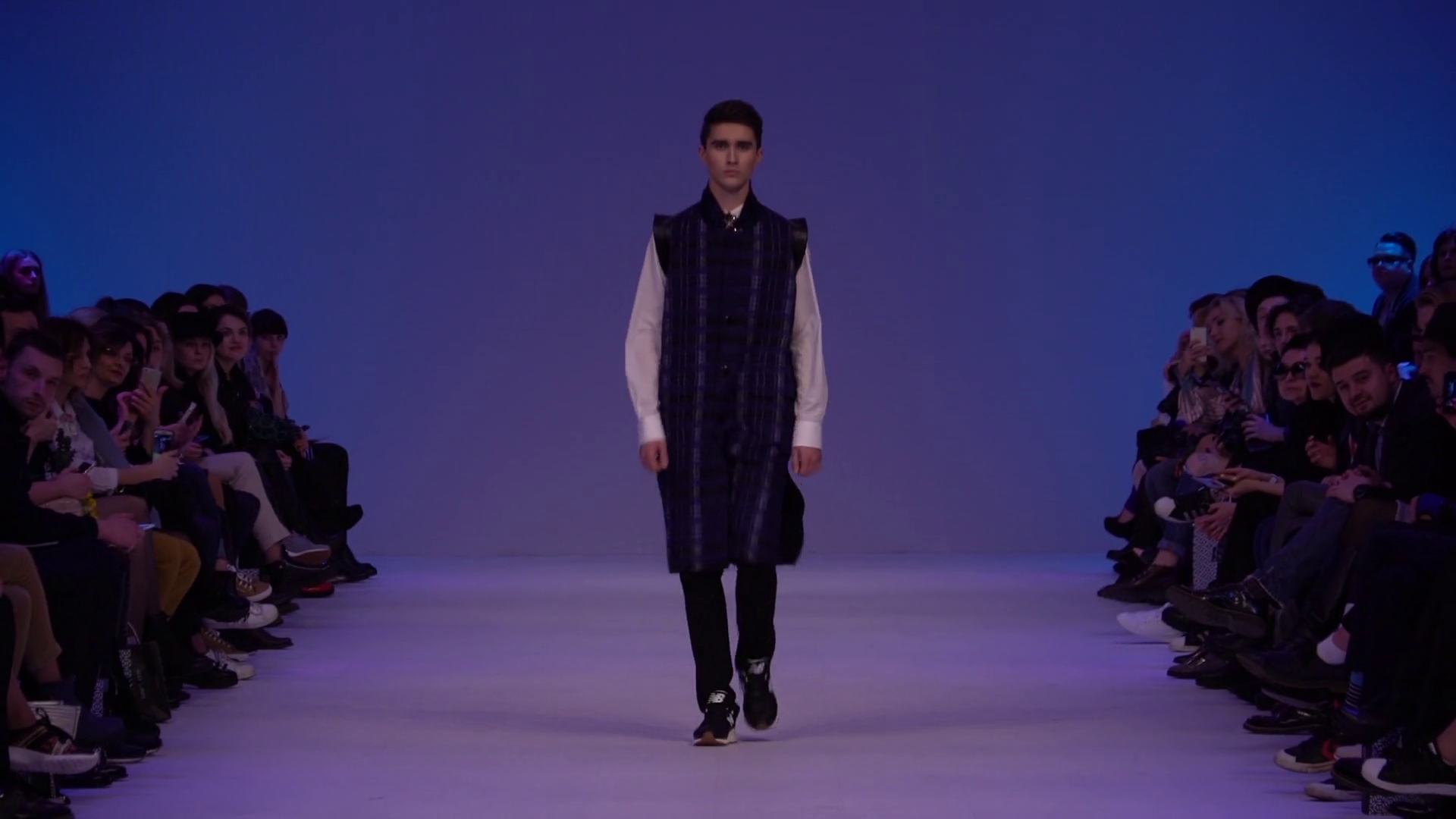 Male Model On Catwalk During Fashion Show In Stock Footage SBV ...