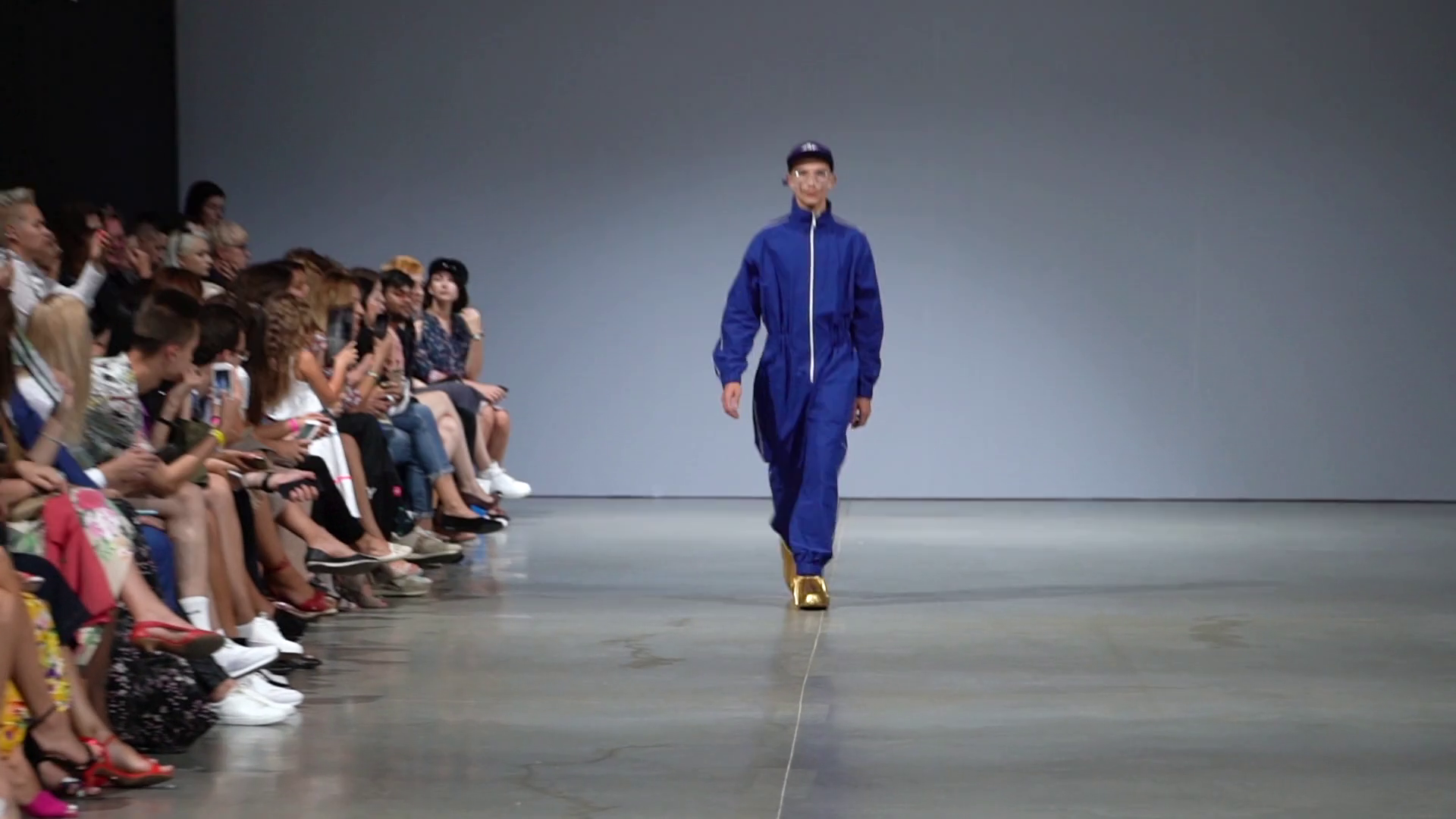 Male Model On Catwalk During Fashion Show In Stock Footage SBV ...