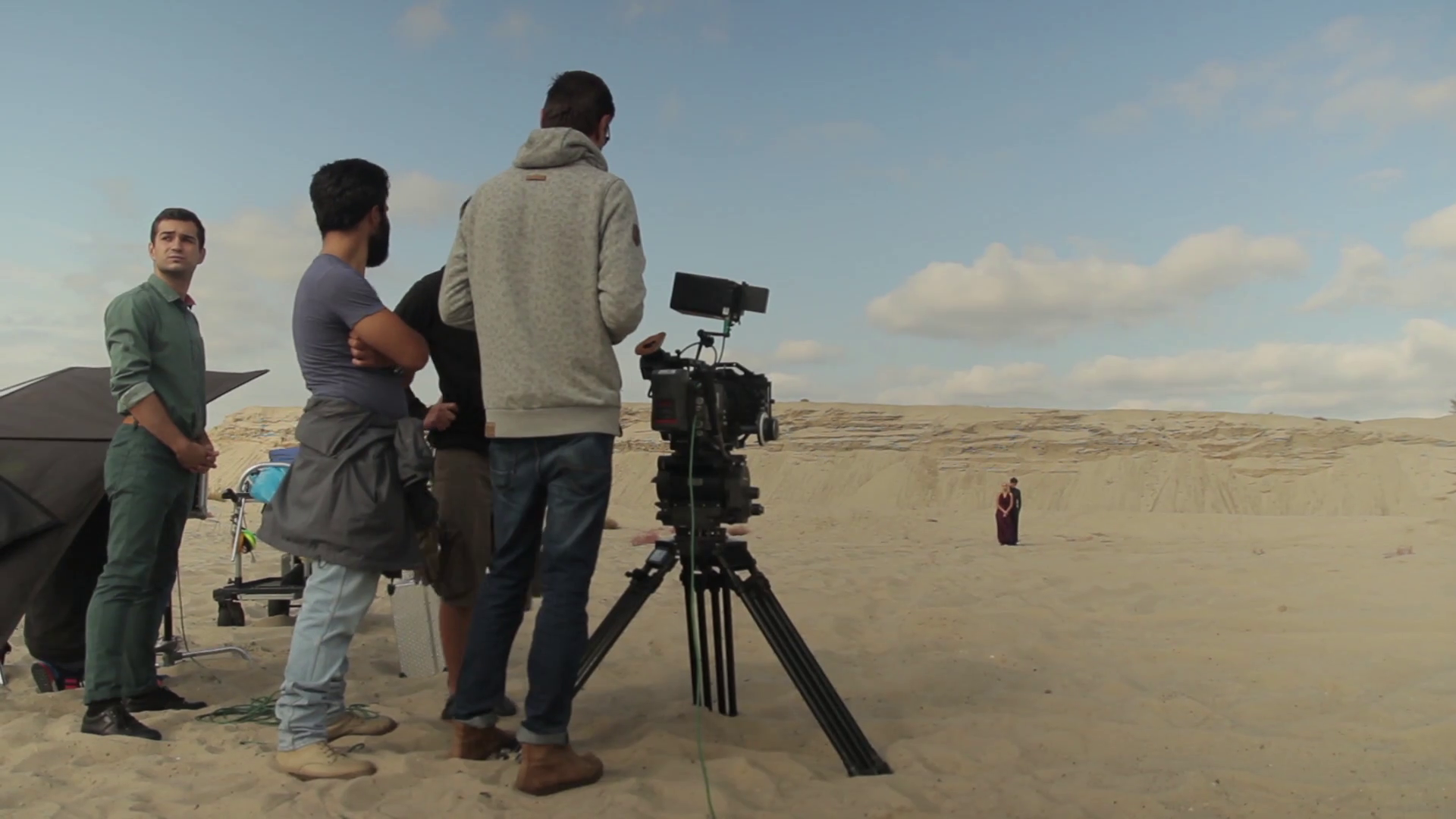 Film Crew During Filming Filmmaking Shooting Stock Footage SBV ...