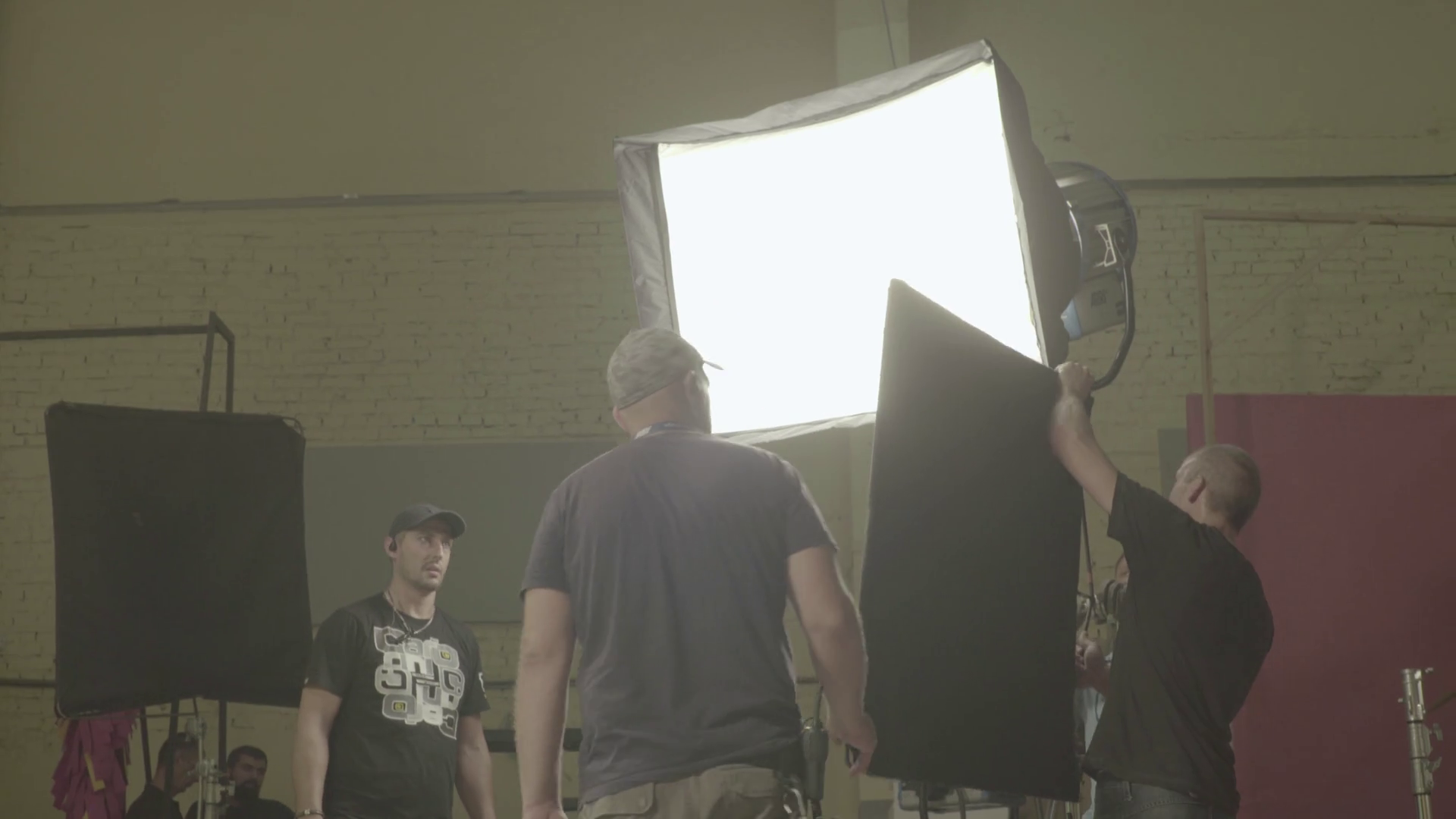 Lighting On Set Of Film During Filming Stock Footage SBV-346846772 ...