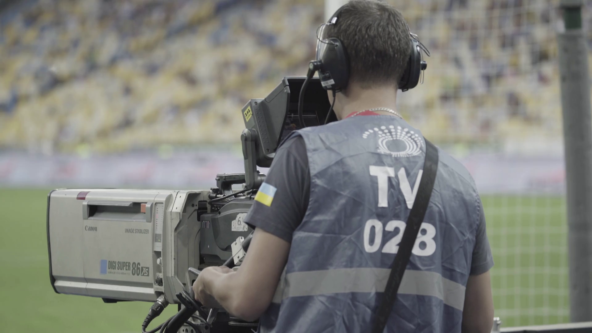 Cameraman With Camera In Stadium During Stock Footage SBV-346848143 ...