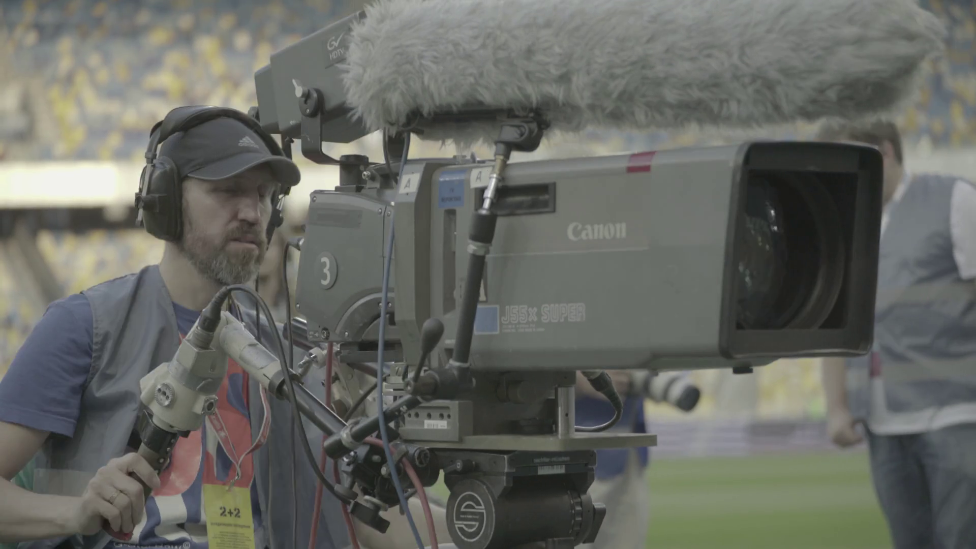 Cameraman With Camera In Stadium During Stock Footage SBV-346848133 ...
