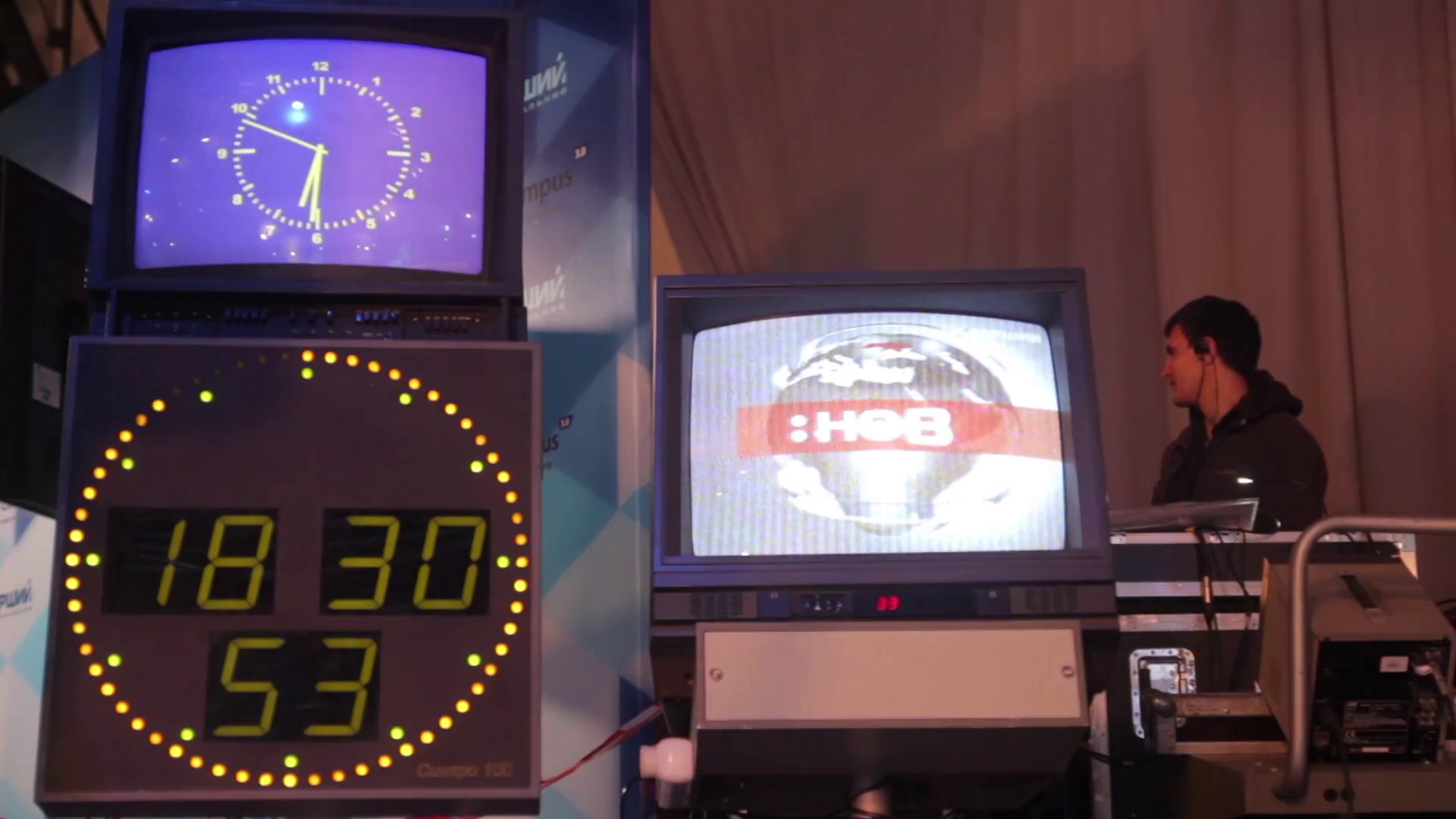 Monitor Monitors In Tv Studio During Tv Stock Footage SBV-346847531 ...