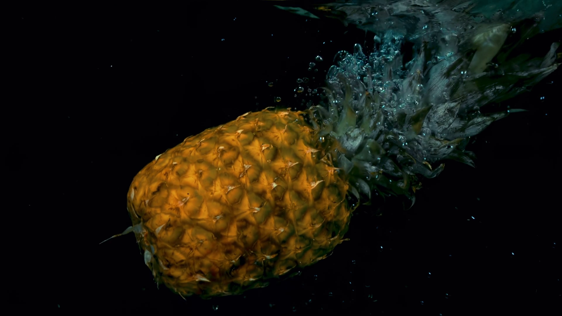 Pineapple In Slow Motion Falling In Water Stock Motion Graphics SBV ...