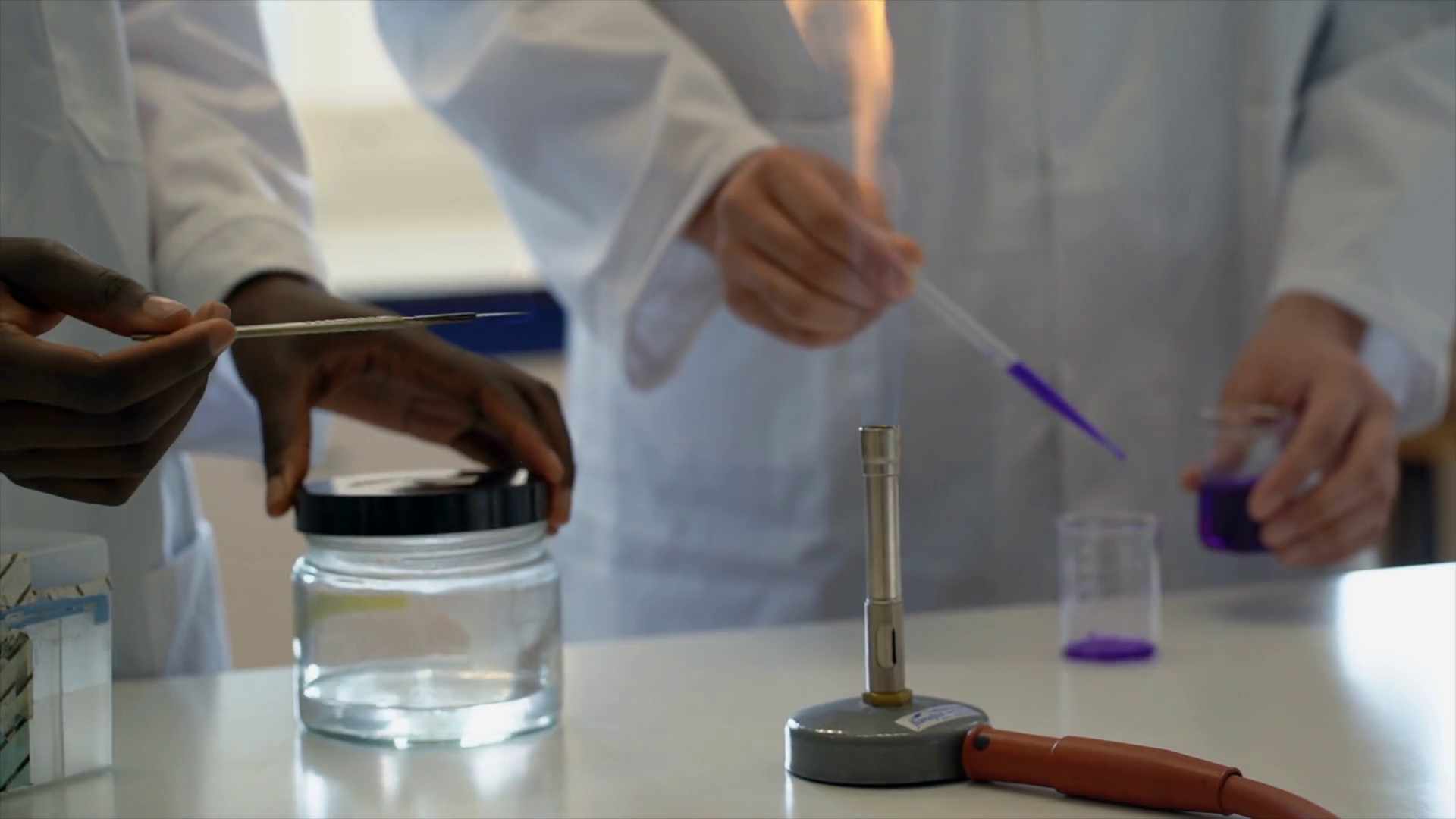 Two Scientists Working At Laboratory Bench Stock Footage SBV-338359216 ...