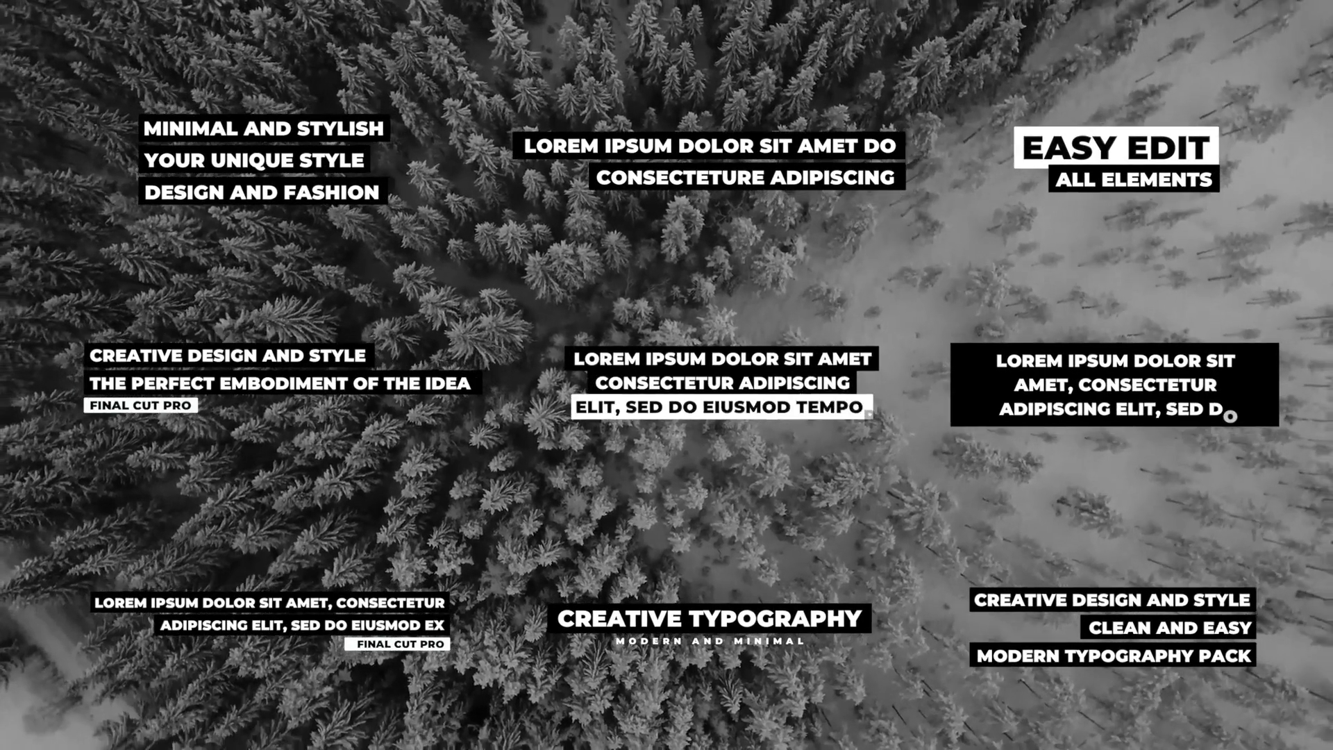 Minimal Typography Pack Template SBV-346423056 - Storyblocks