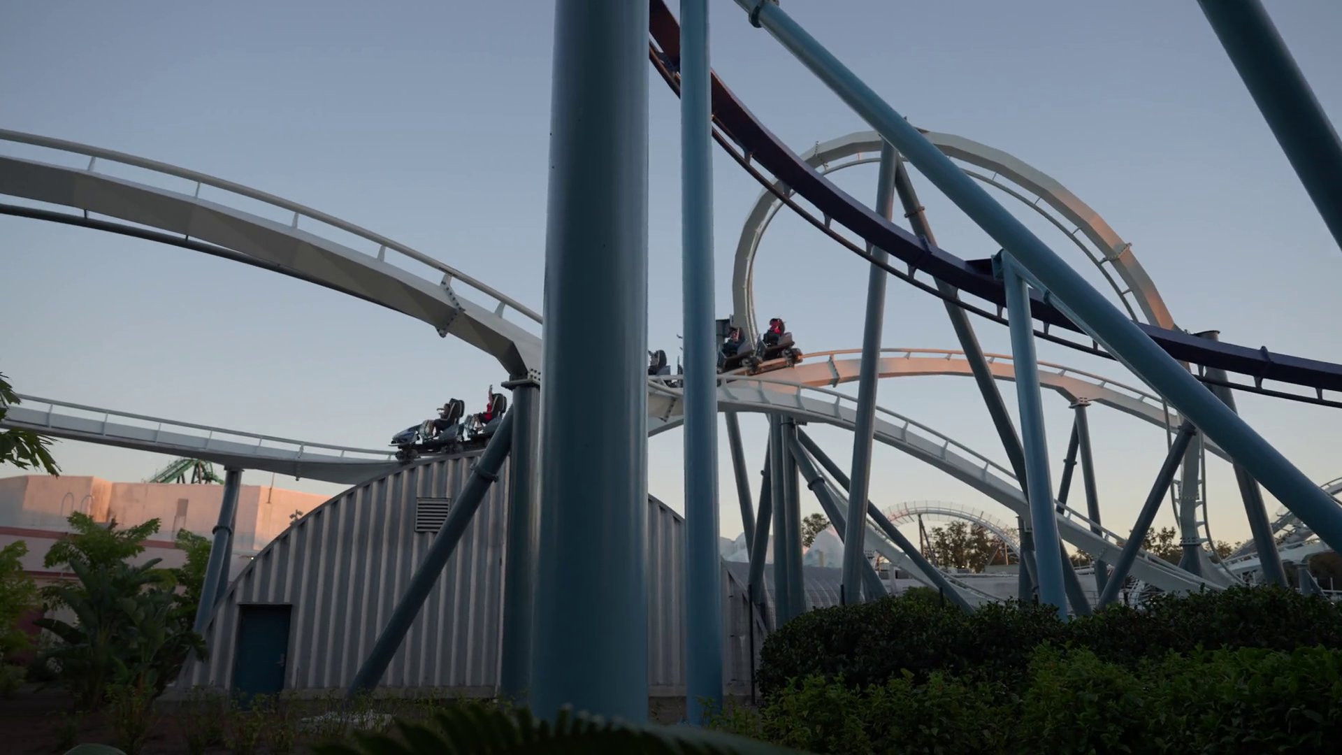 Experience Excitement Of Roller Coasters At Stock Footage SBV-352228886 ...