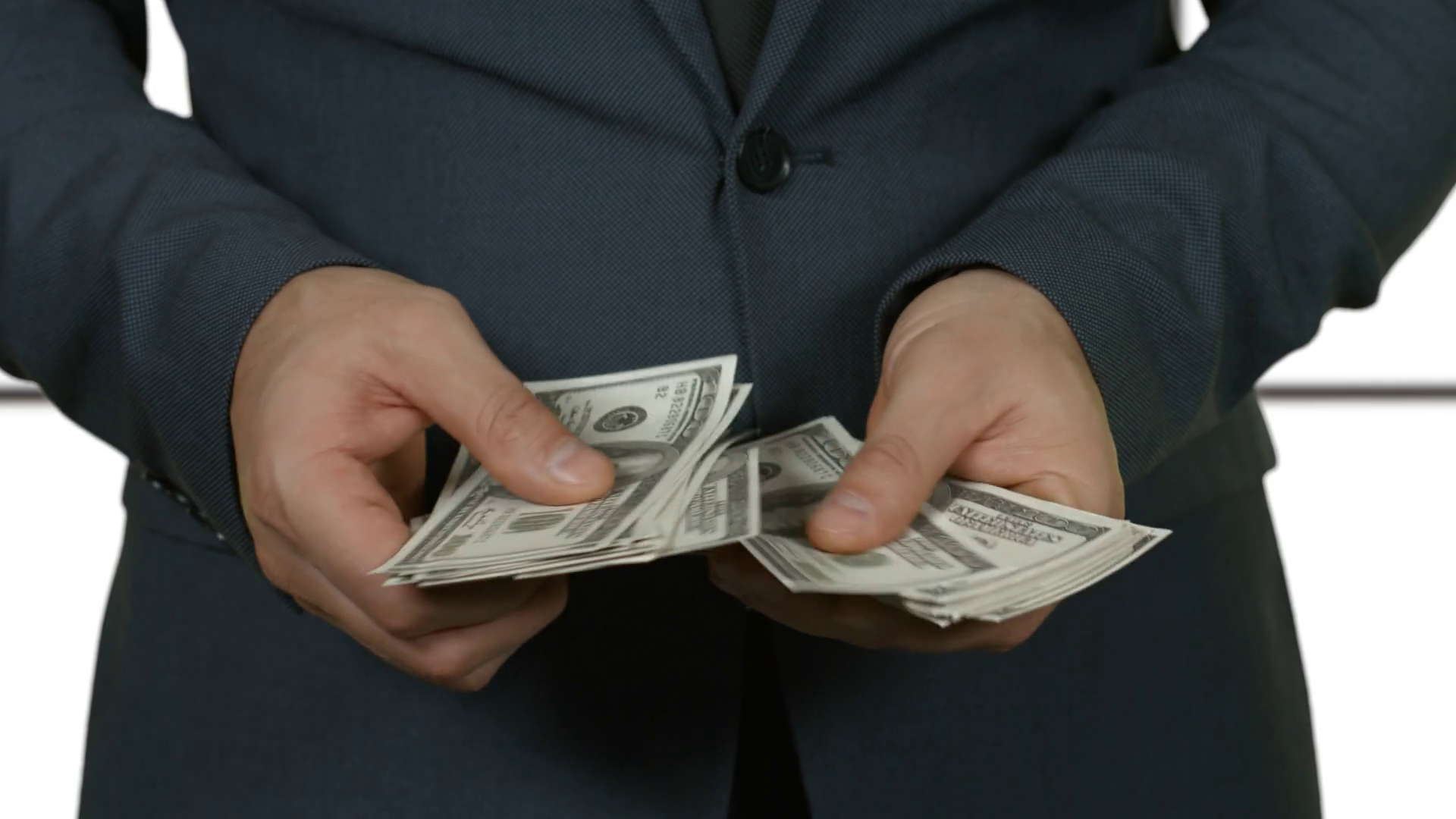 Male Hands Counting Money Businessman With Cash Isolated Business 