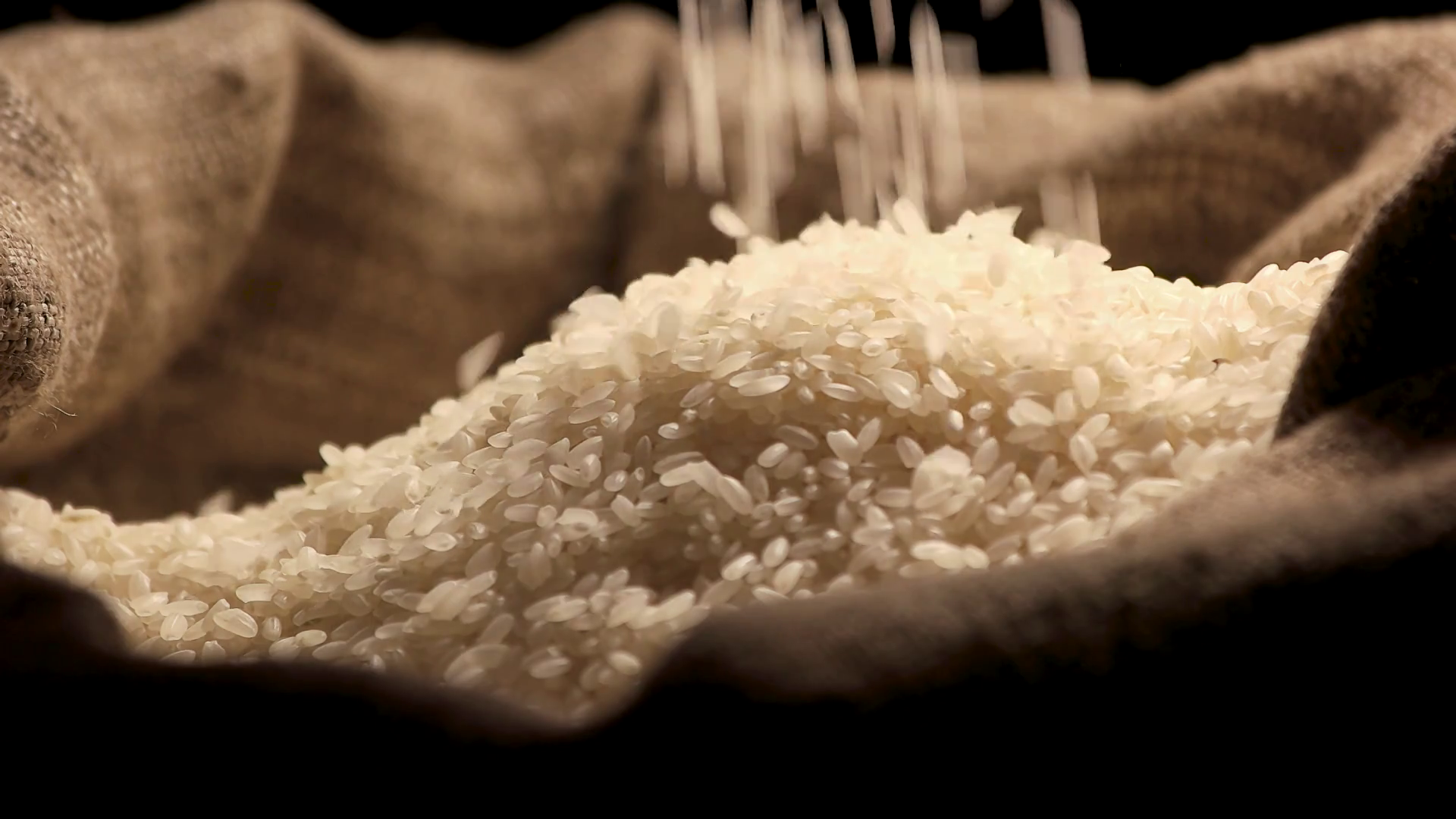 Rice Falling In Slow Motion Hands Bag Of Stock Footage SBV-312683015 ...