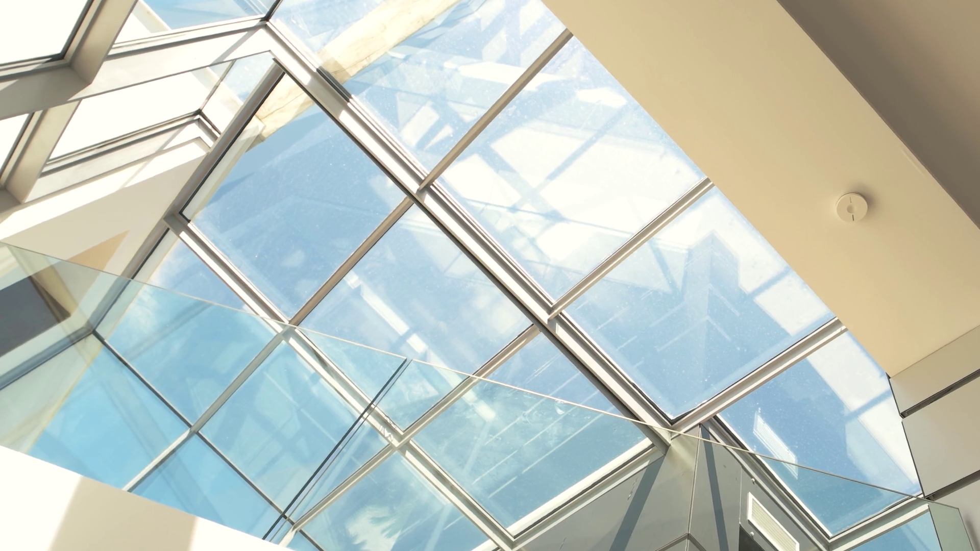 Transparent Roof Sky Glass Panels Sunlight Stock Footage SBV-312131590 ...