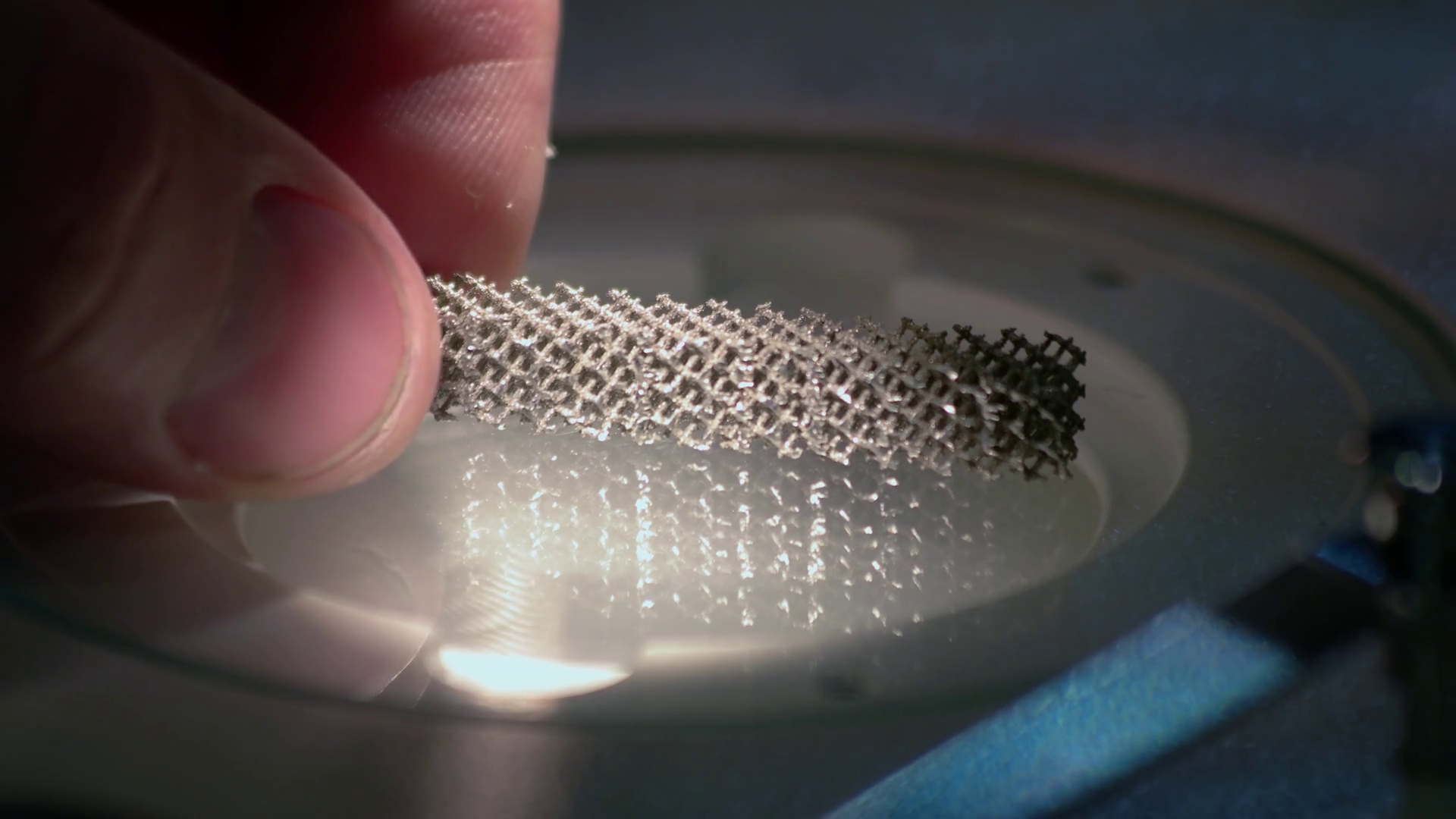 Close-up of micro lattice structure in the machine. Stock Video Footage ...