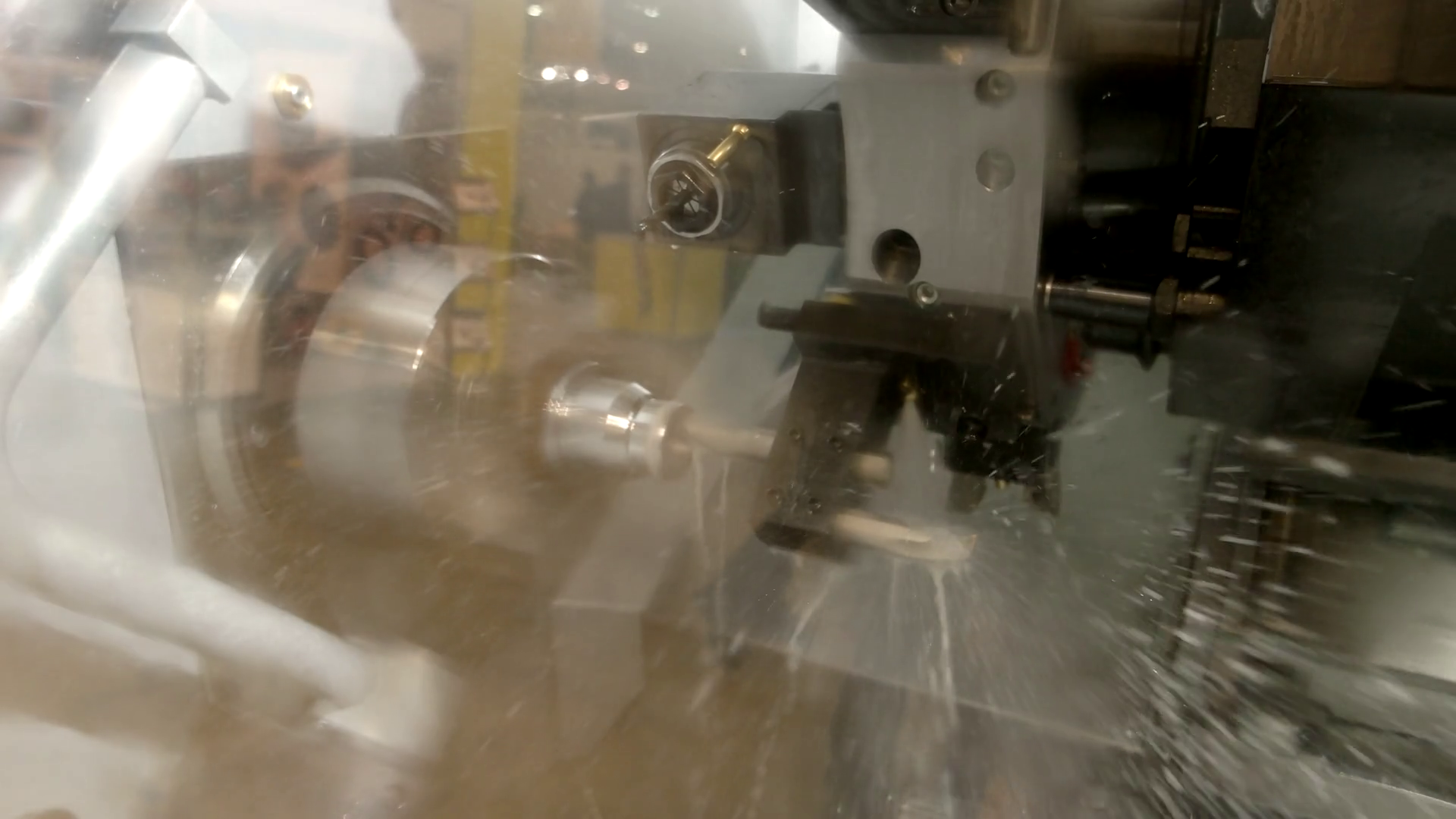 Action Of Lathe Metal Turning Machine Stock Footage SBV-313327171 ...