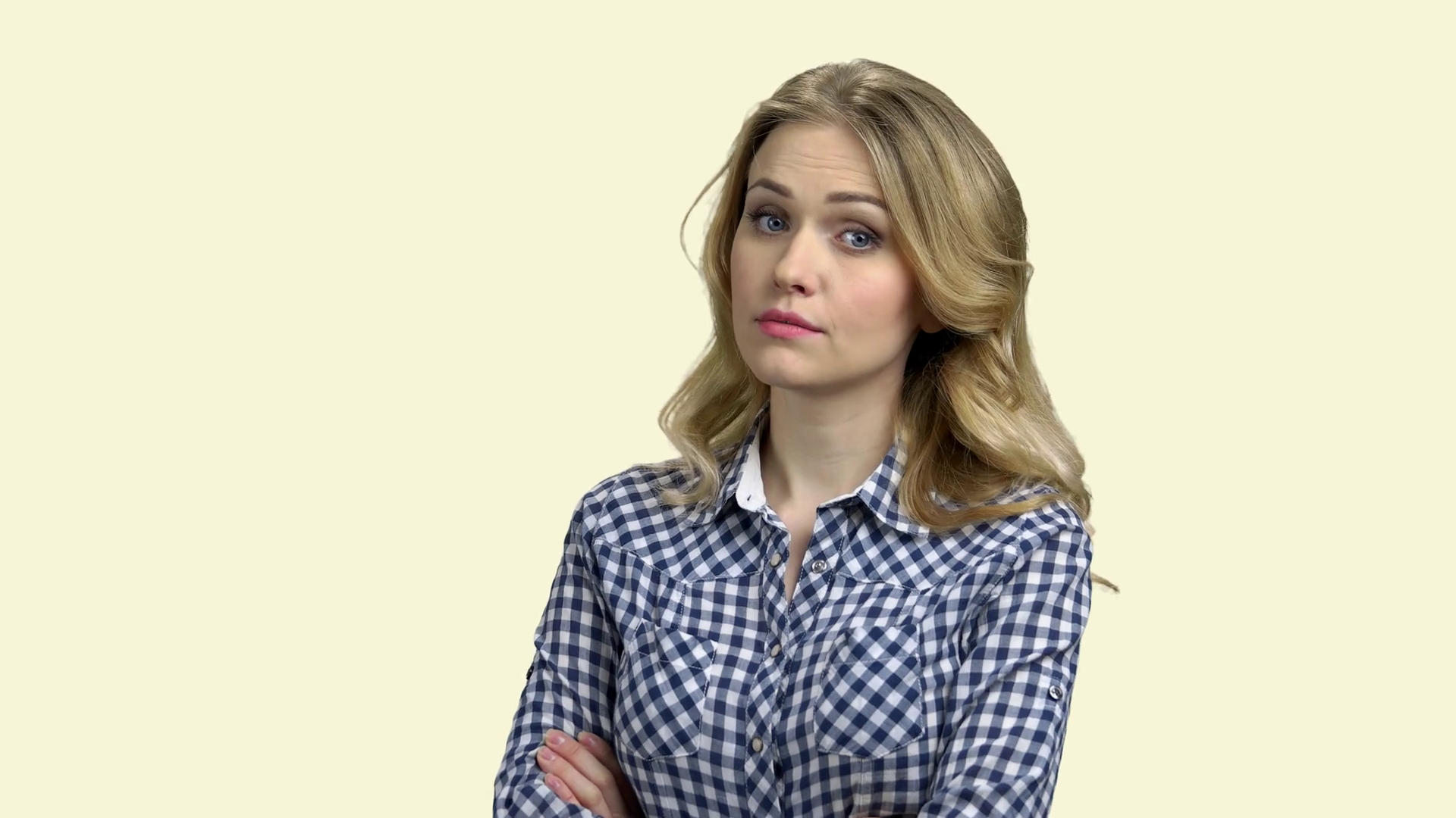 Skeptical Woman Expressing Doubt On White Stock Footage SBV-338607484 ...