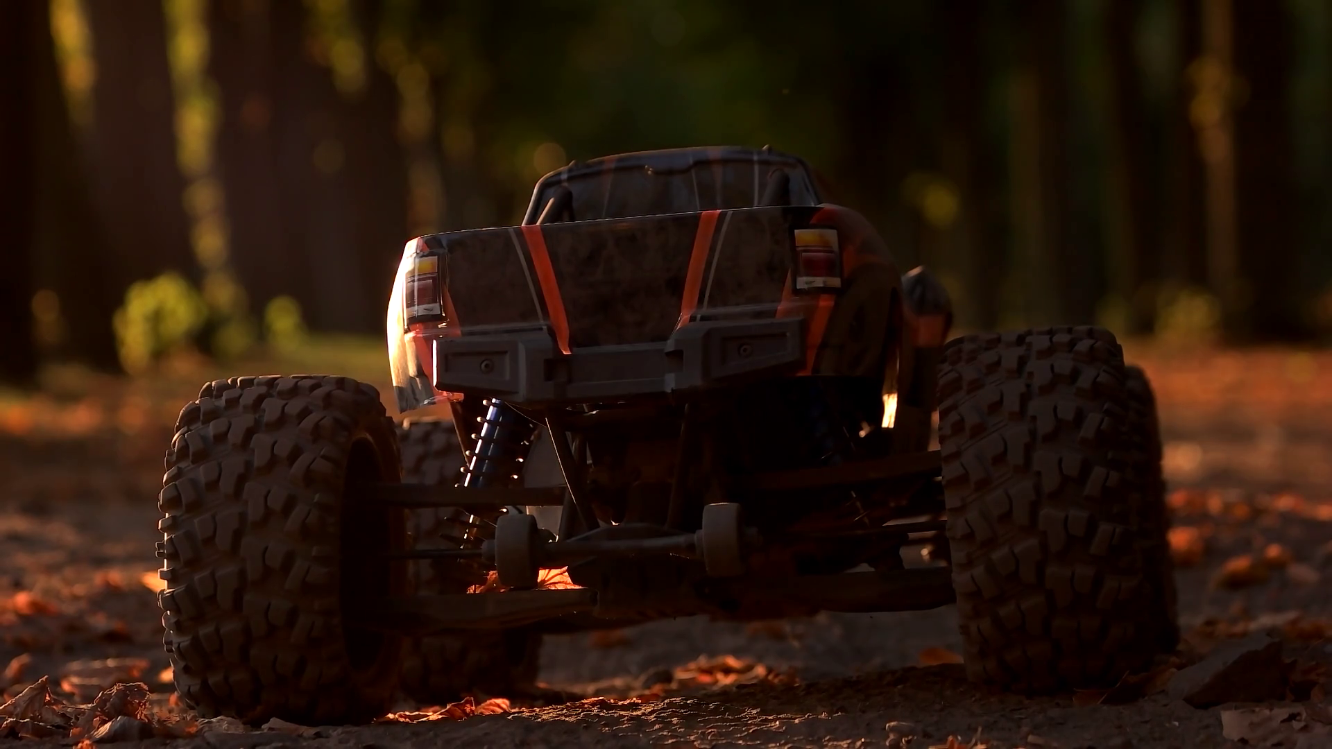 Back View Rc Car Stars-off Ride Monster Stock Footage SBV-338719613 ...