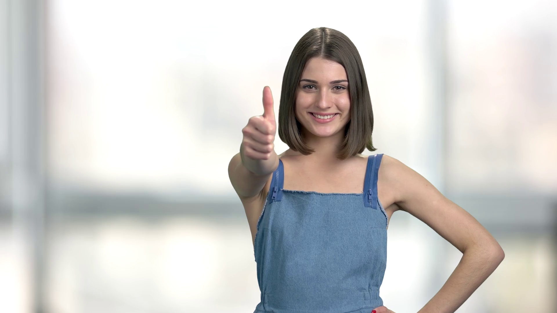 Young Woman Demonstrating Positive Gestures Stock Footage SBV-321913112 ...