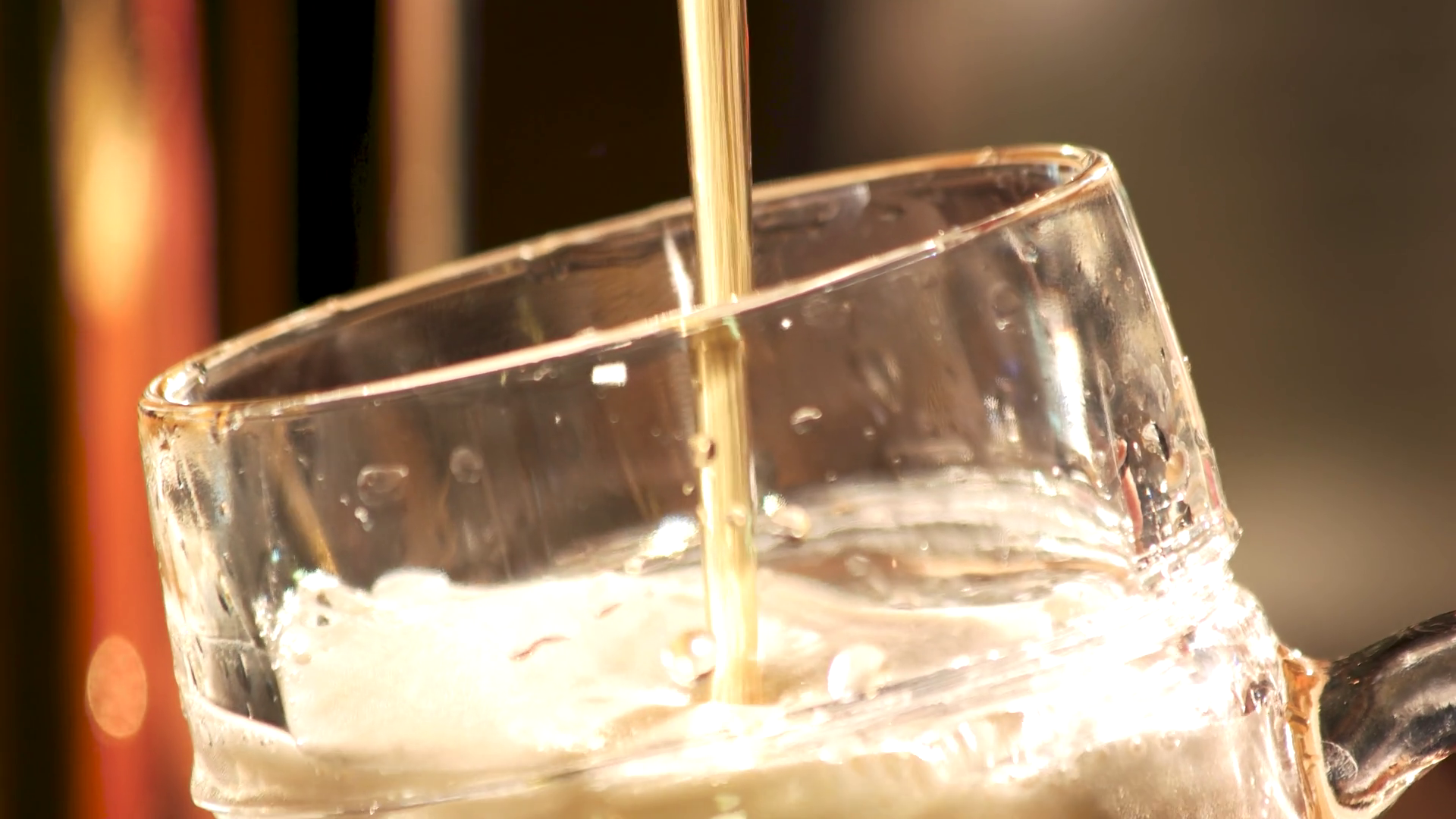 Beer Foam Overflowing Close Up Top Of Frothy Stock Footage SBV ...