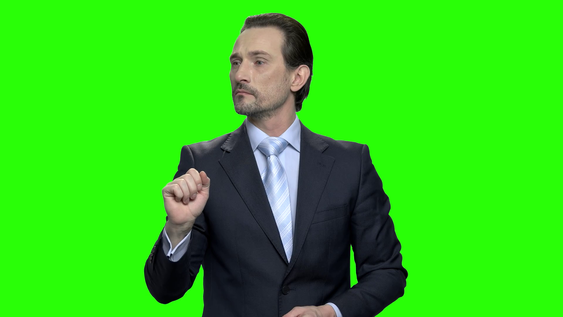 Business Man Using Virtual Screen Portrait Stock Footage SBV-330805594 ...