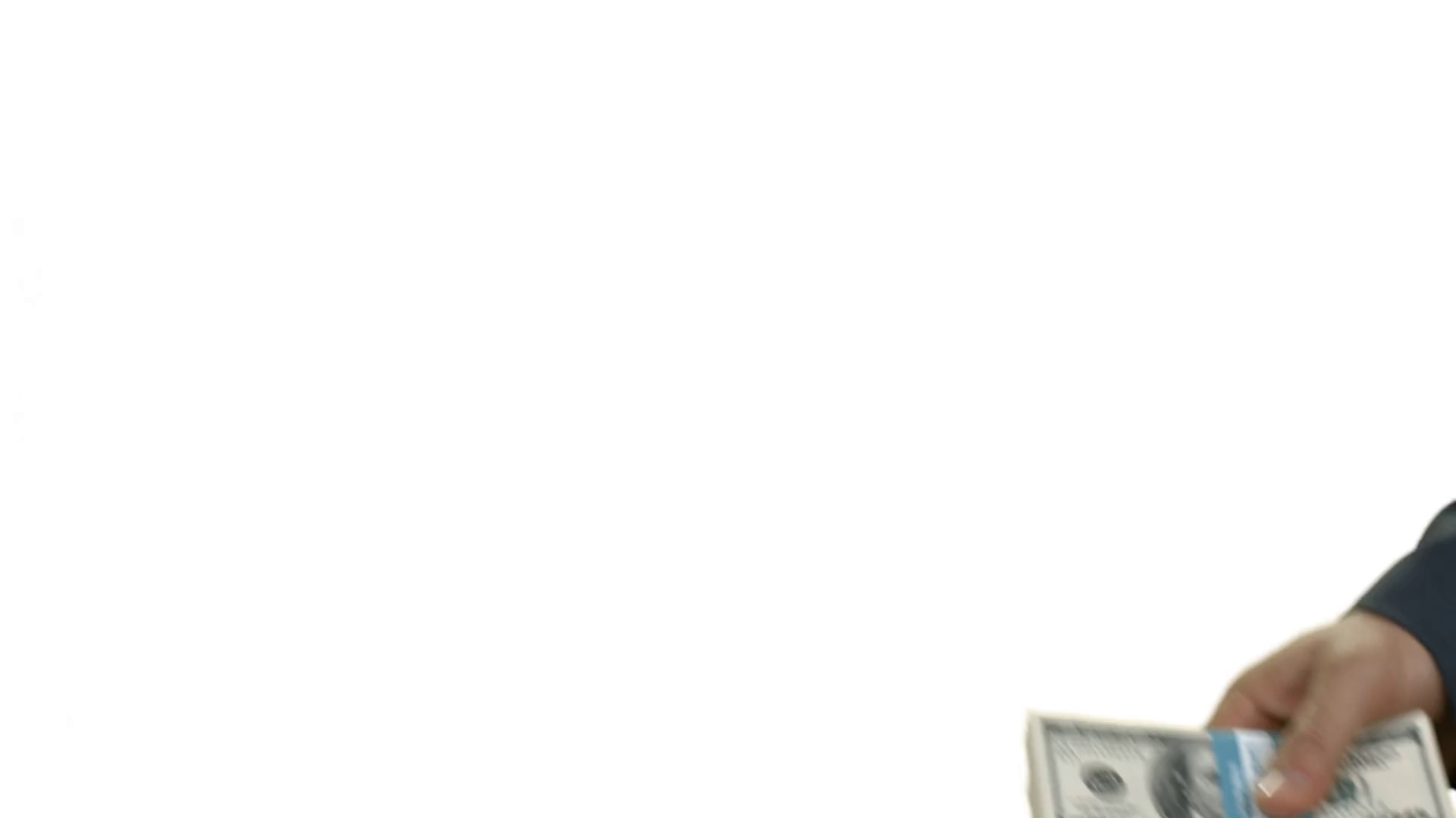 Businessman's Hand Passing Dollars Cash Stock Footage SBV-318367142 ...