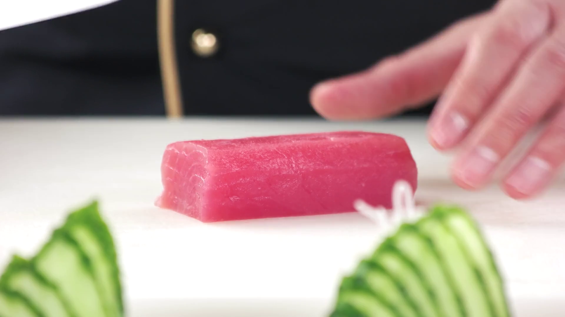 Chef Cutting Tuna Sliced Red Fish Stock Footage SBV-322524812 - Storyblocks