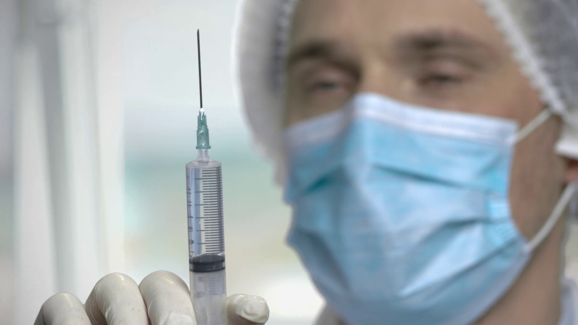 Close Up Of Doctor Holding Syringe Doctor In Stock Footage SBV ...