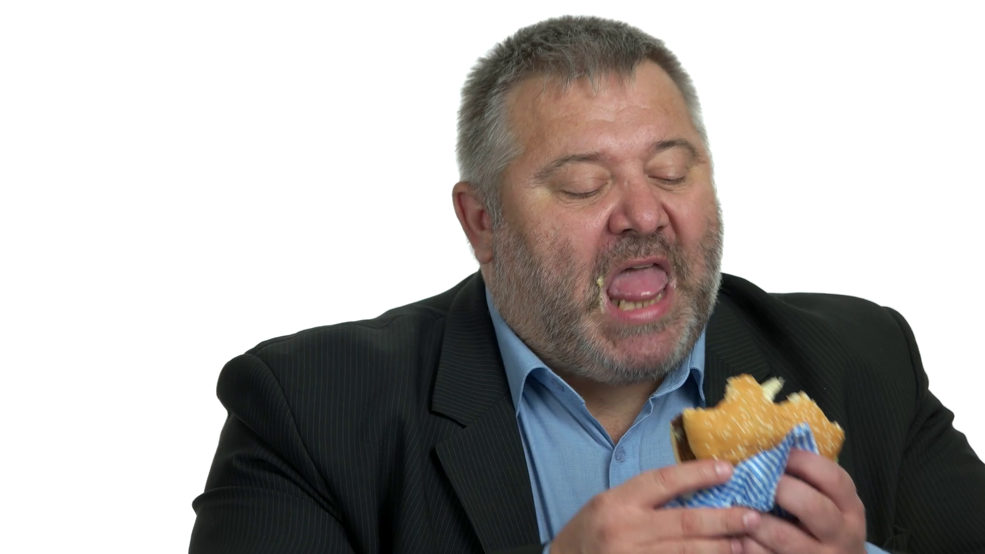 Close Up Overweight Businessman Enjoying Stock Footage SBV-337934828 ...