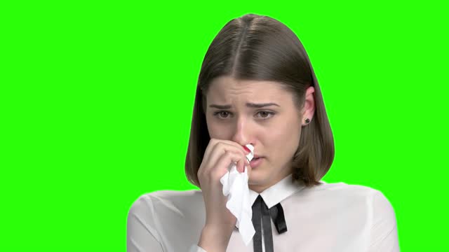 Girl Crying Green Screen Stock Footage: Royalty-Free Video Clips ...
