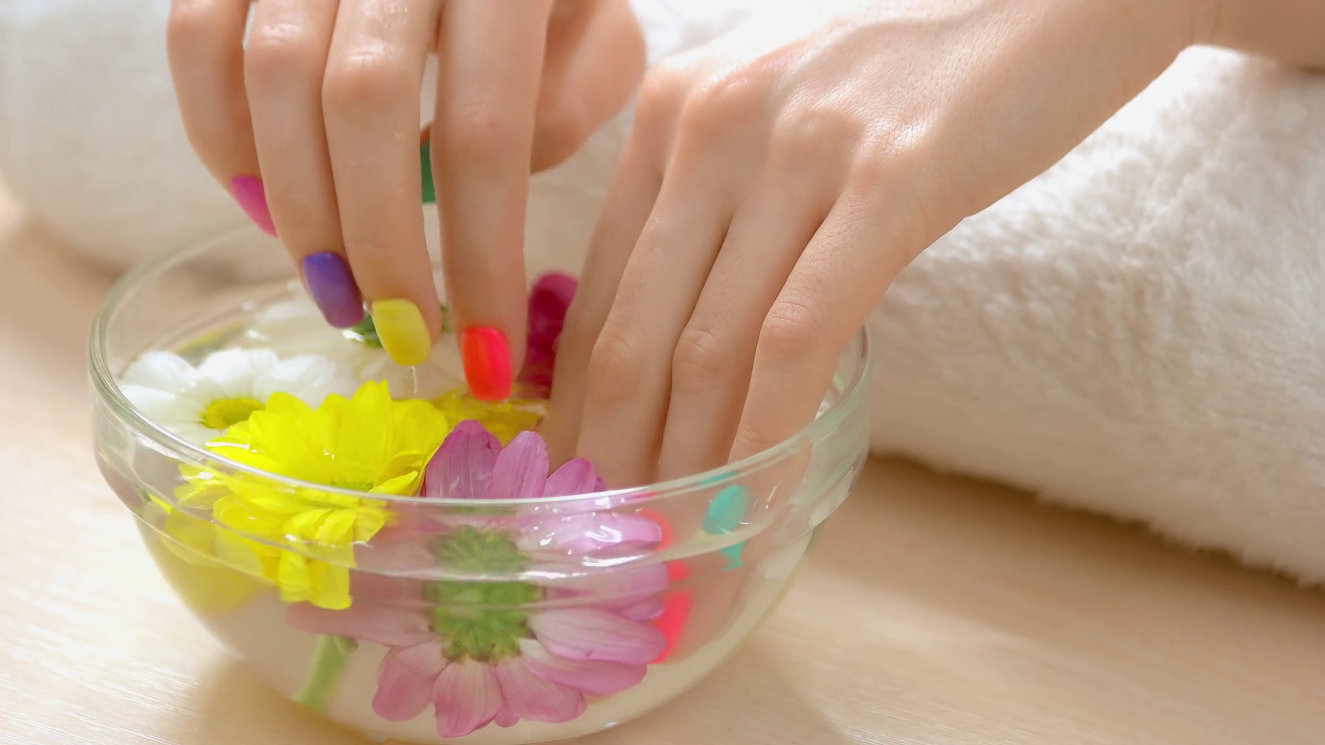 Close Up Spa Treatment Hands Woman Receiving Stock Footage SBV ...