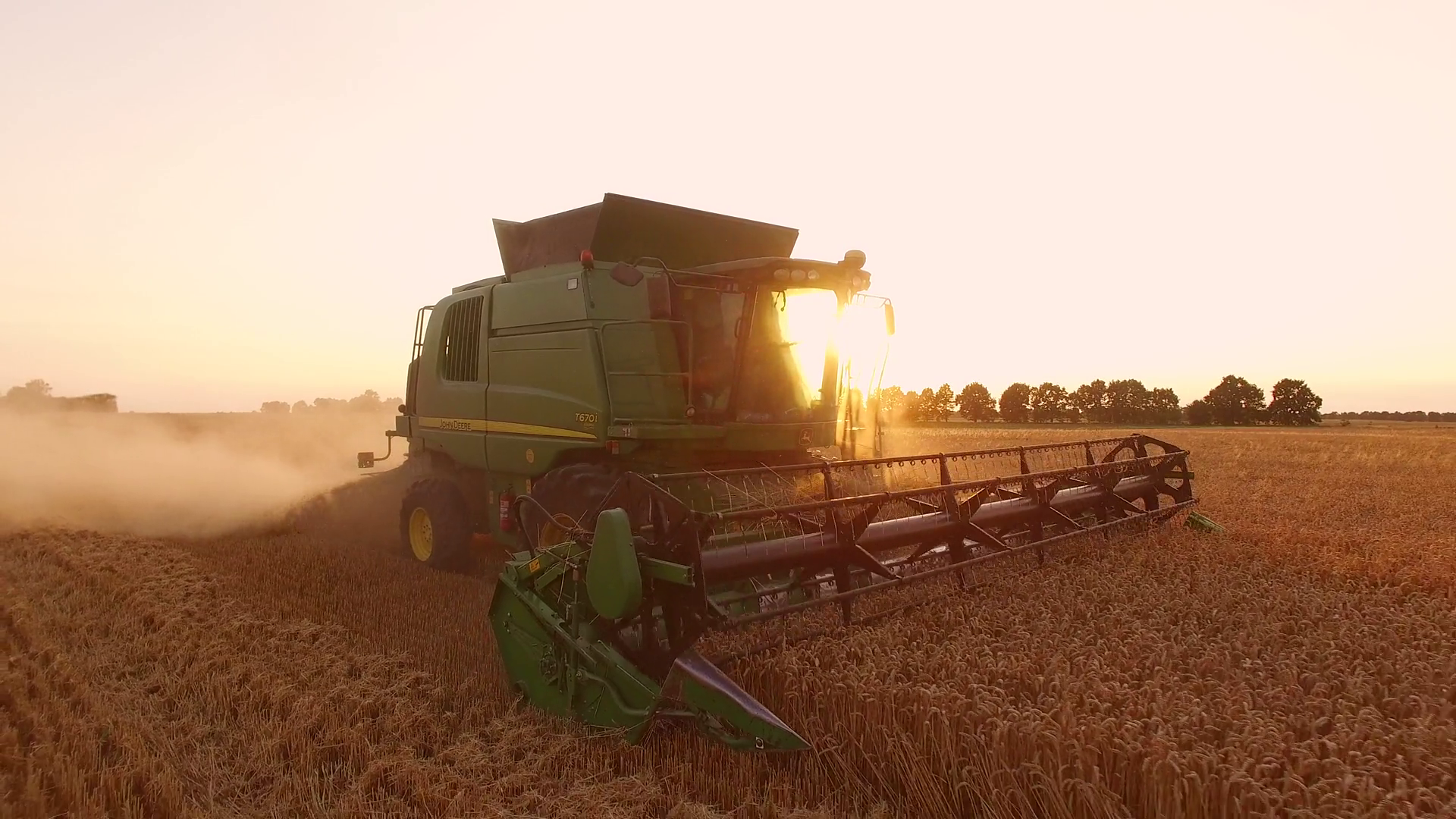 Combine Field Sunrise Reach Success In Stock Footage SBV-314052963 ...