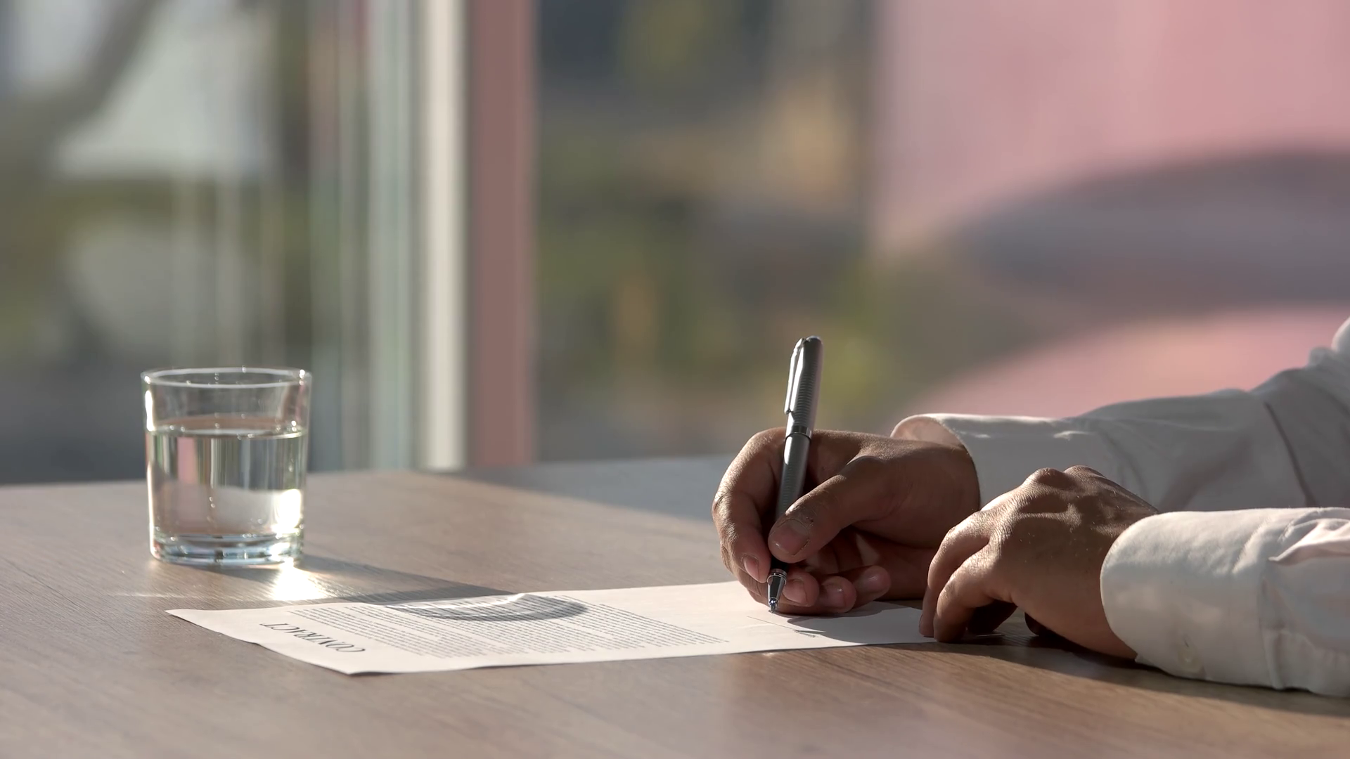 Deal Concept Man Signing Contract Moving Stock Footage SBV-320838687 ...