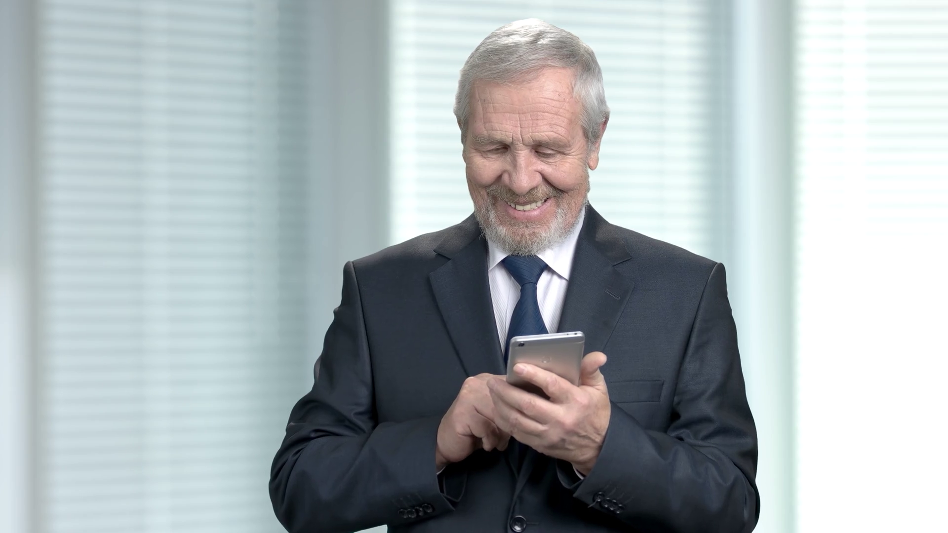 Elderly Businessman Sending Text Message Stock Footage SBV-322835082 ...