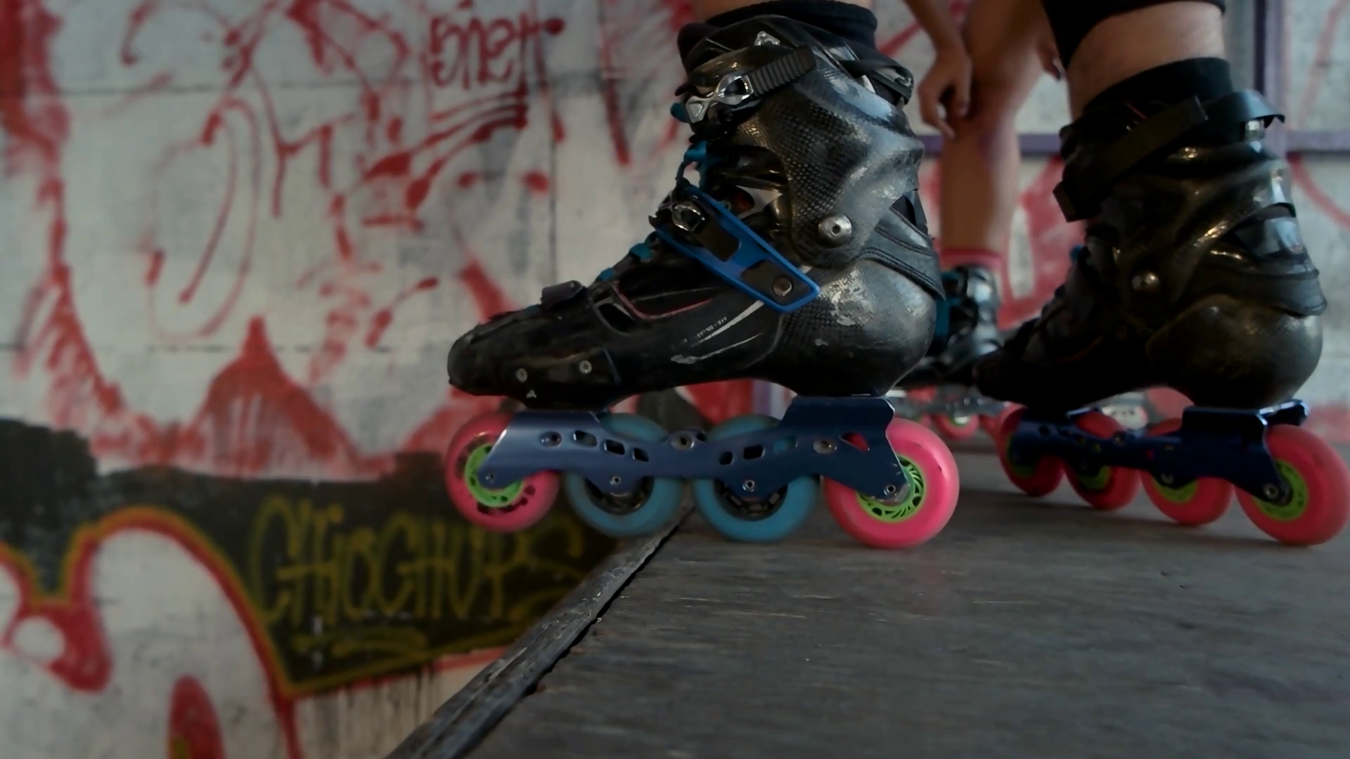 Feet Of Rollerblader Slow Motion Inline Stock Footage SBV-314786576 ...