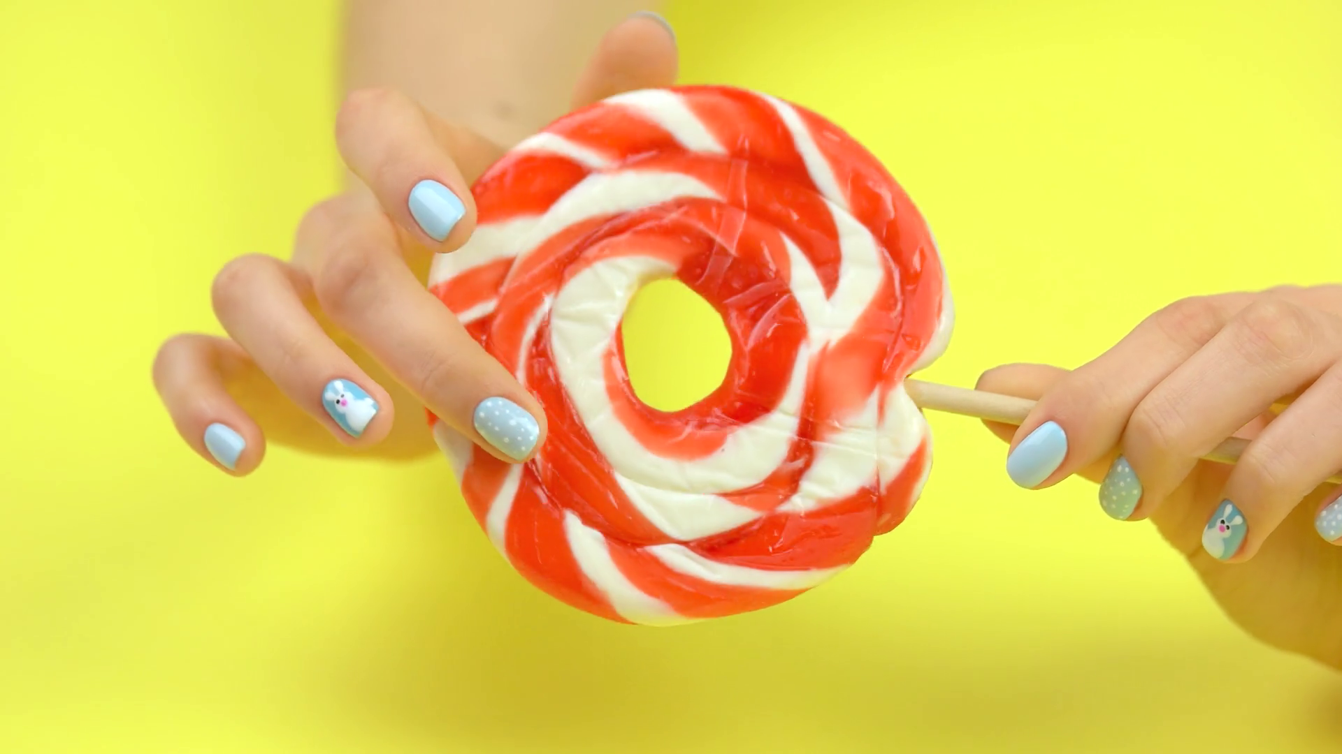 Female Manicured Hands With Lollipop Woman Stock Footage SBV-324074330 ...