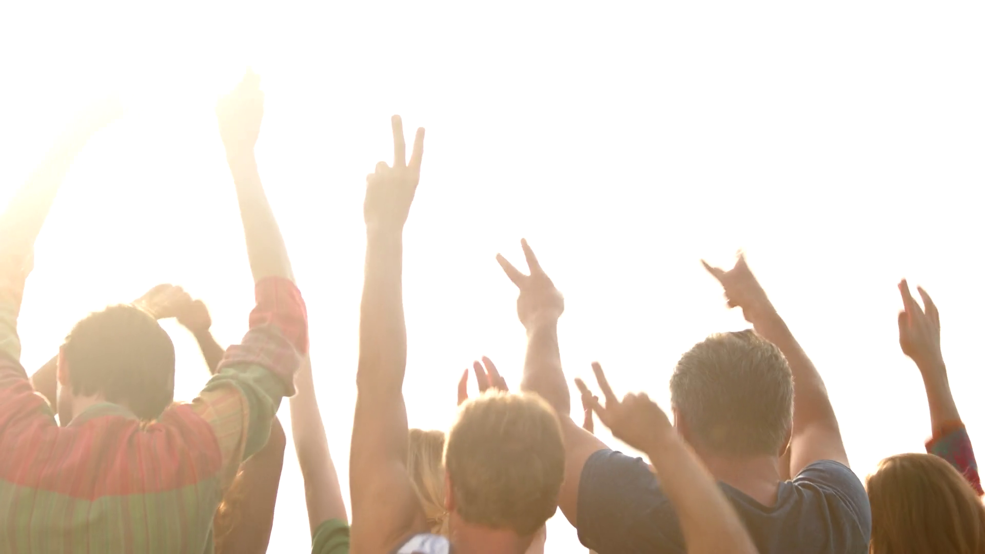 Group Of Dancing People With Raised Hands Stock Footage SBV-328745425 ...