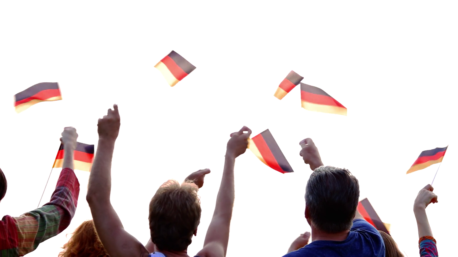 Group Of People Waving With German Flags Stock Footage SBV-328748003 ...