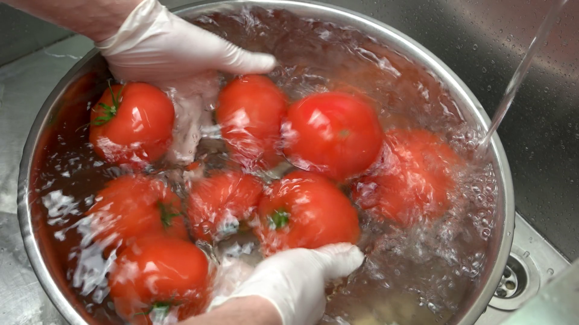 Hands Washing Tomatoes Ripe Vegetables In Stock Footage SBV-327501037 ...