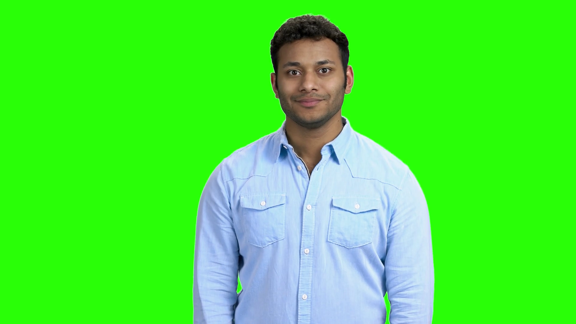 Handsme Indian man is laughing on green screen. Funny crazy joke. Human ...