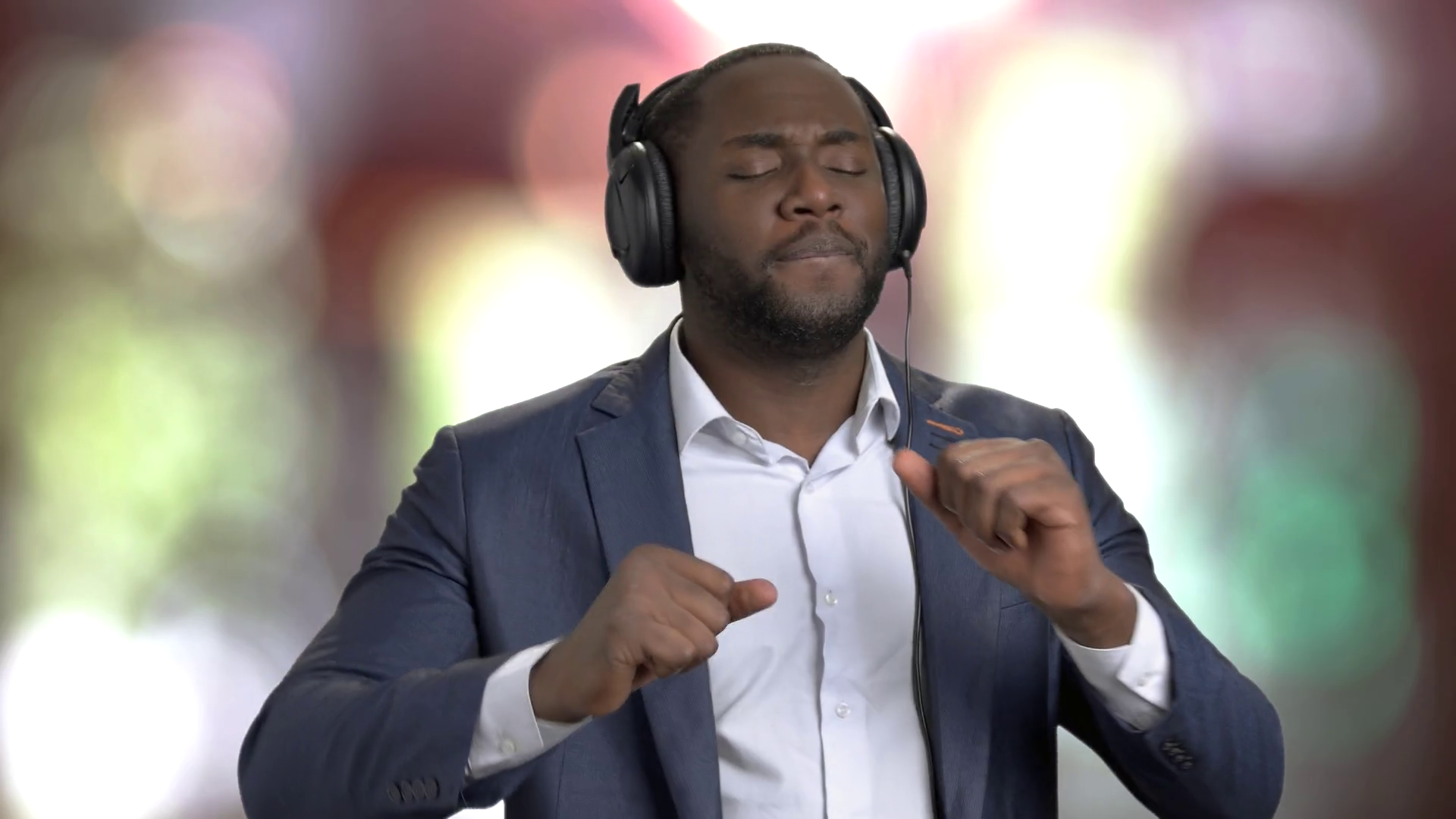 Handsome Businessman Listening To Music In Stock Footage SBV-324241708 ...