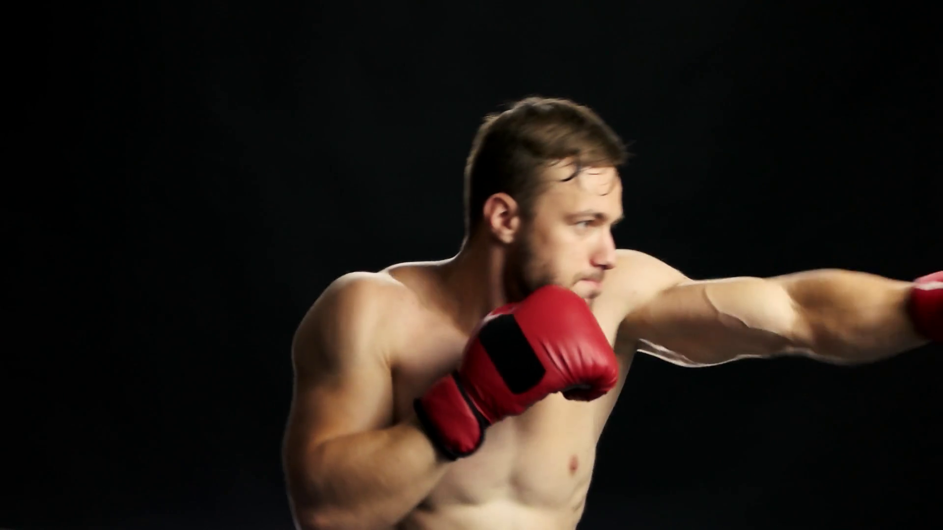 Skilled Athlete Training In Boxing Gloves Stock Footage SBV-321723334 ...