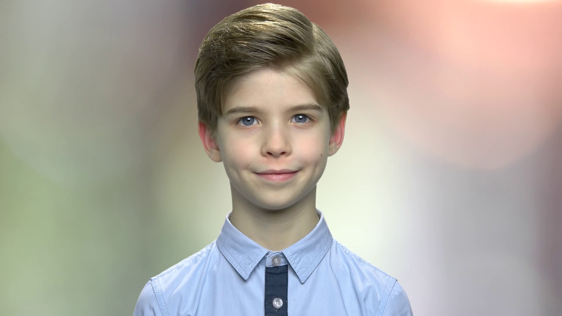 Happy surprised boy close up. Emotional portrait of caucasian child boy ...