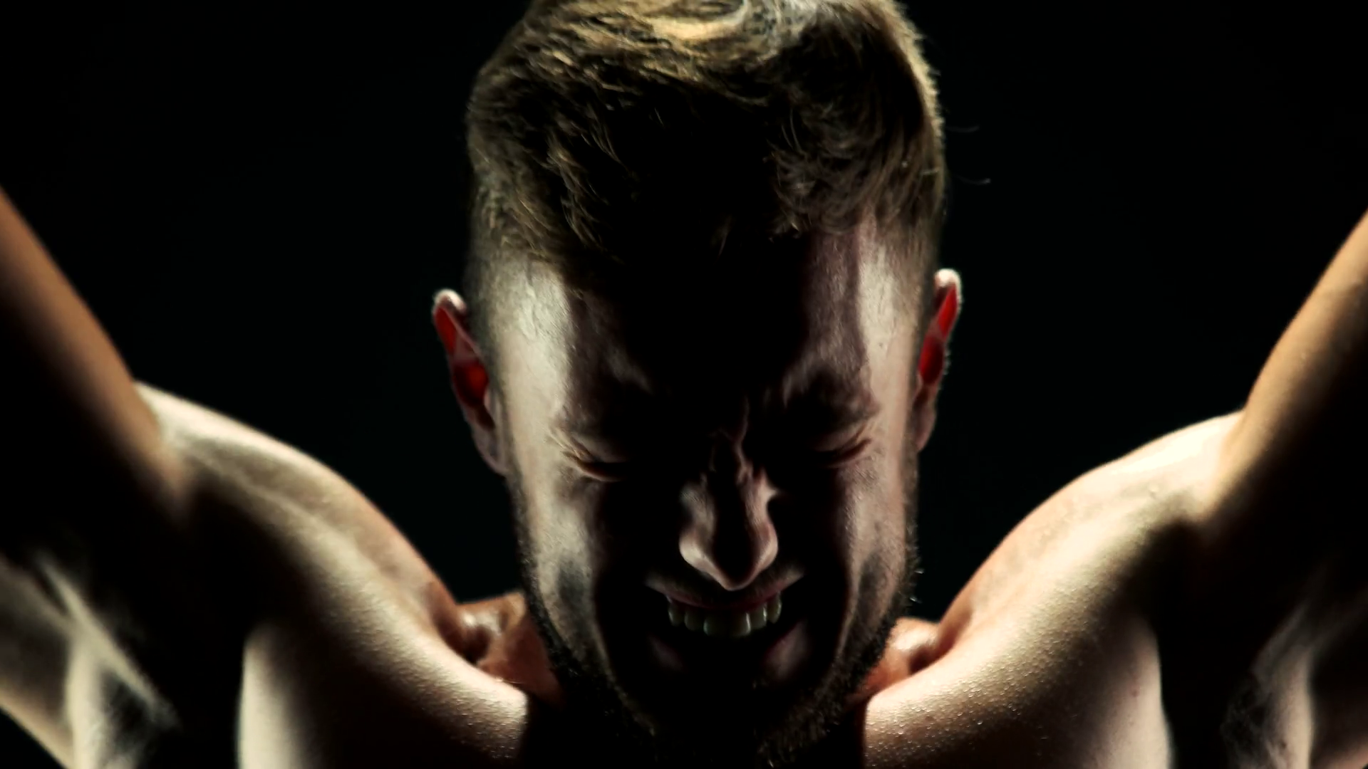 Intense Workout: Young Man's Strength Stock Footage SBV-321723639 ...