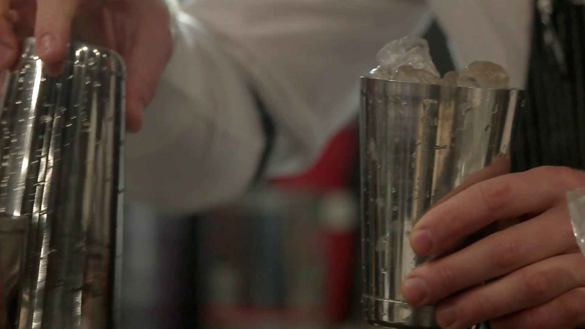 Ice Cubes In Shaker Close Up Shaking Mixing Stock Footage SBV-324067199 ...