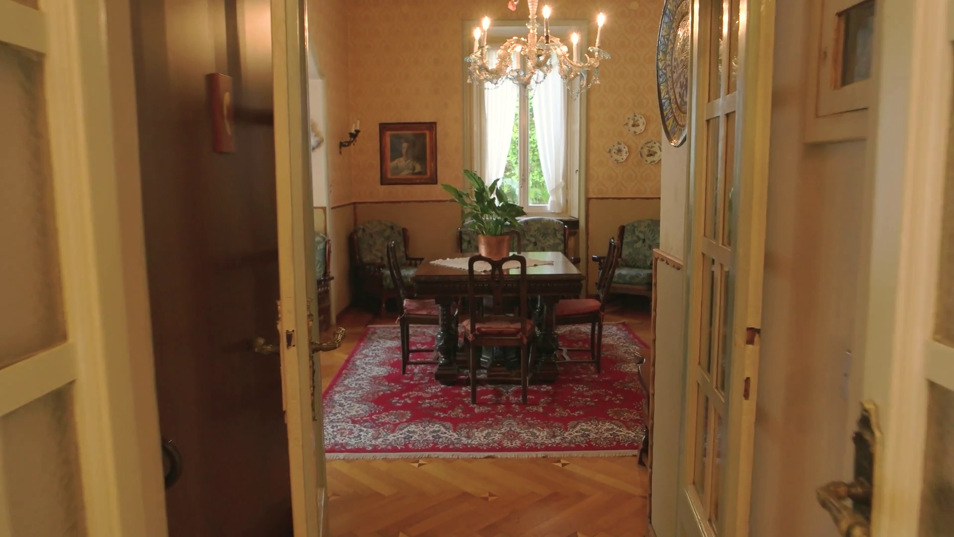 Interior Of Antique House Classic Wooden Stock Footage SBV-317839325 ...