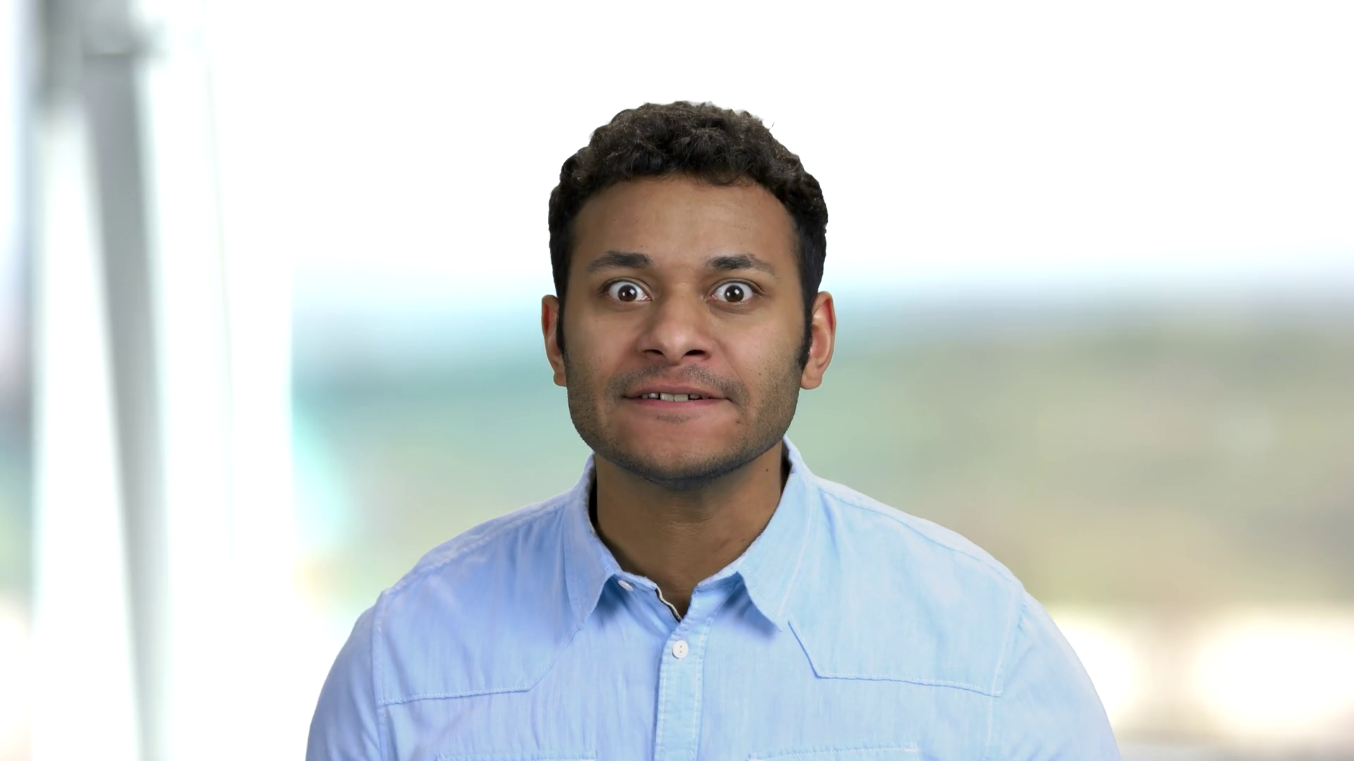 Frustrated Man Expressing Anger On Blurred Stock Footage SBV-338618184 ...