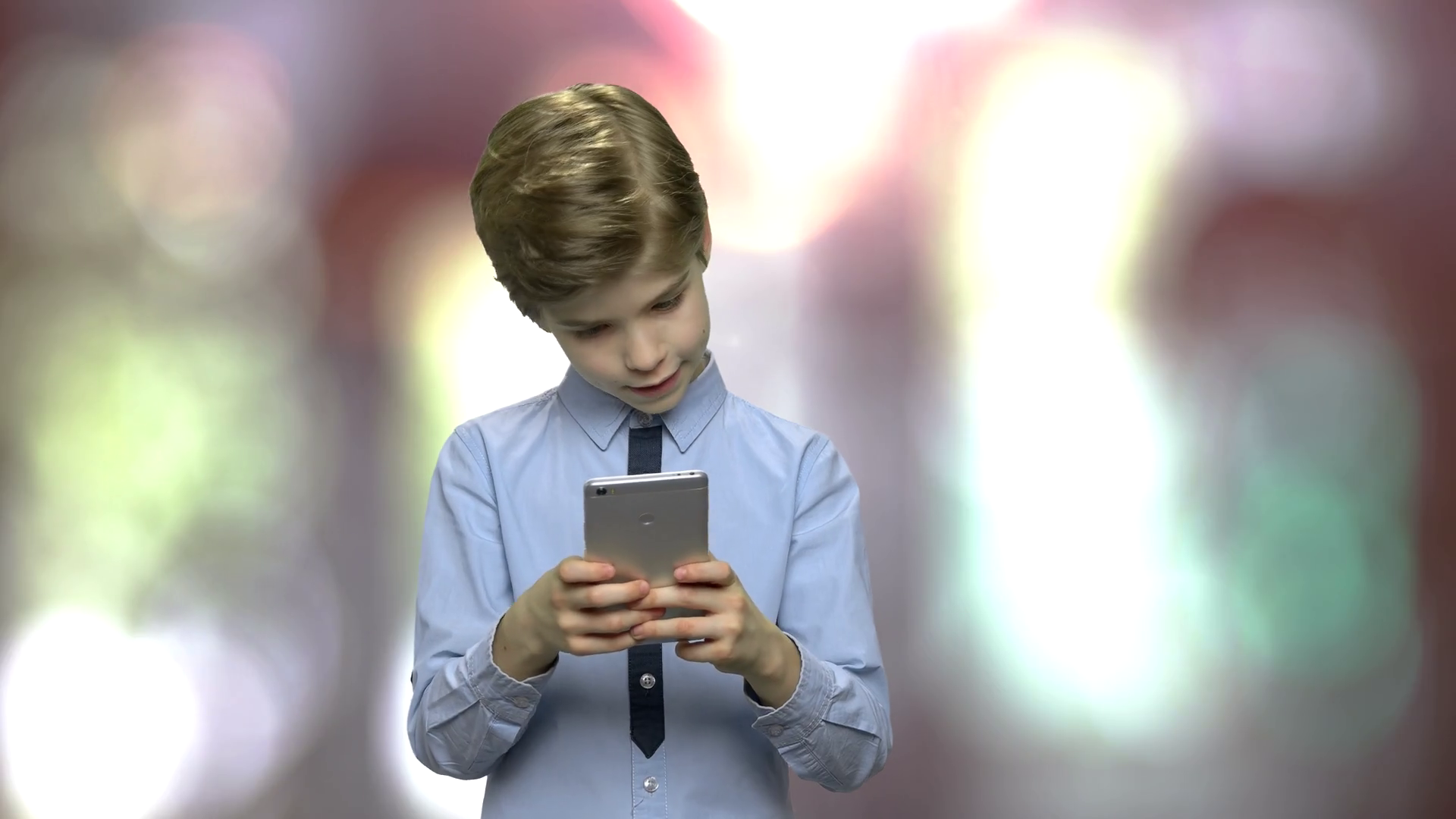 Child Using Smartphone Surprised Expression Stock Footage SBV-331297304 ...