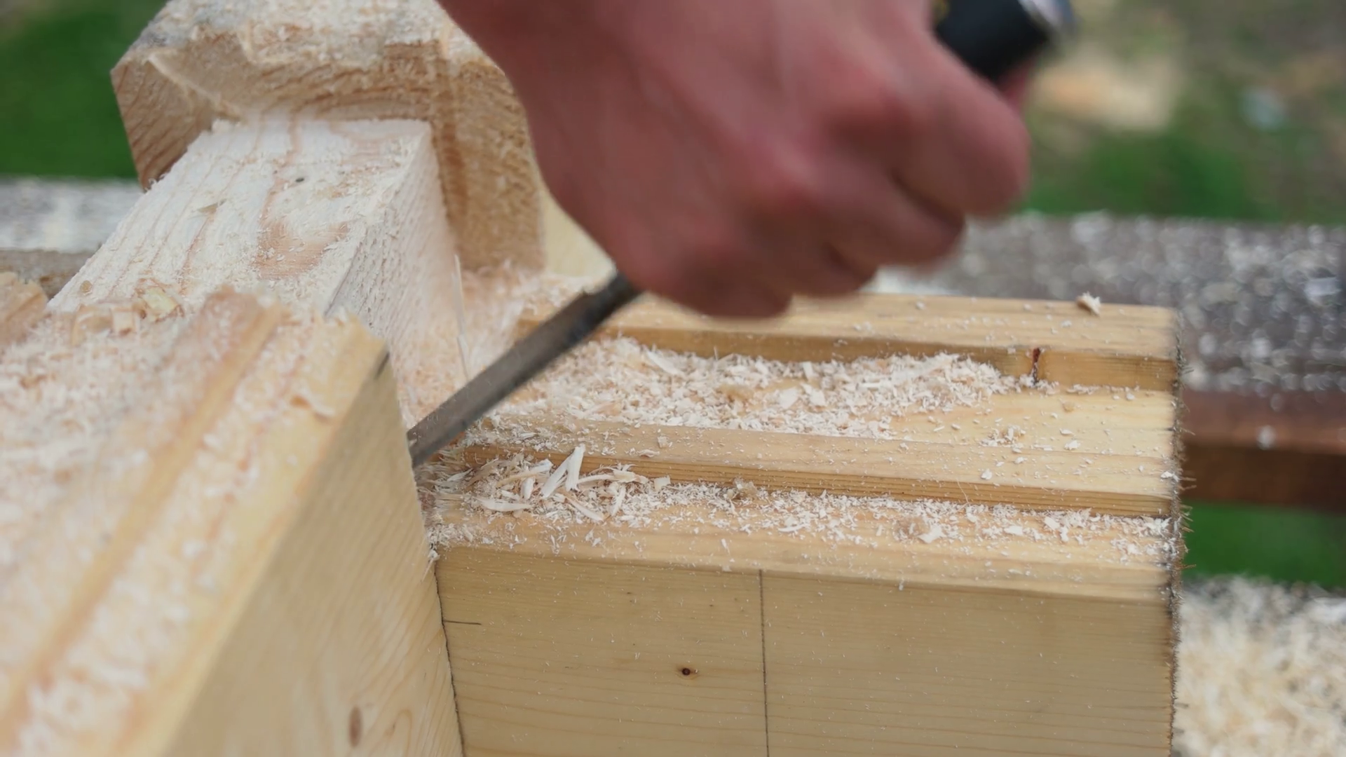Man Working With Wood At Workshop Carpenter Stock Footage SBV-337767335 ...
