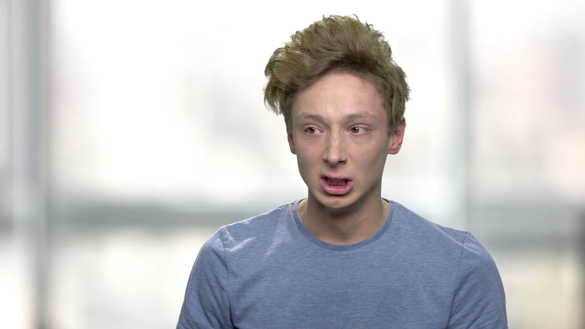 Portrait Of Emotional Angry Teen Boy Furious Stock Footage SBV ...