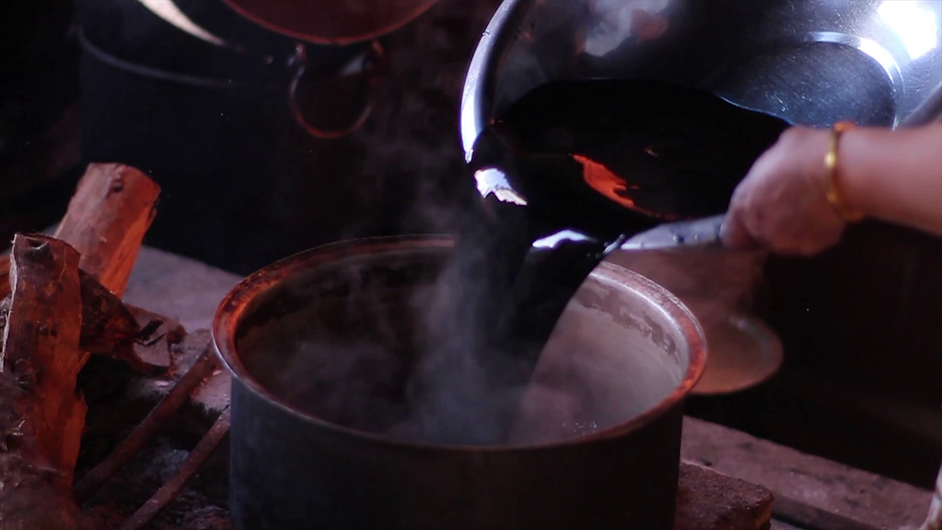 Preparation Of Dye Fabrics Cooking On Stock Footage SBV-313640426 ...